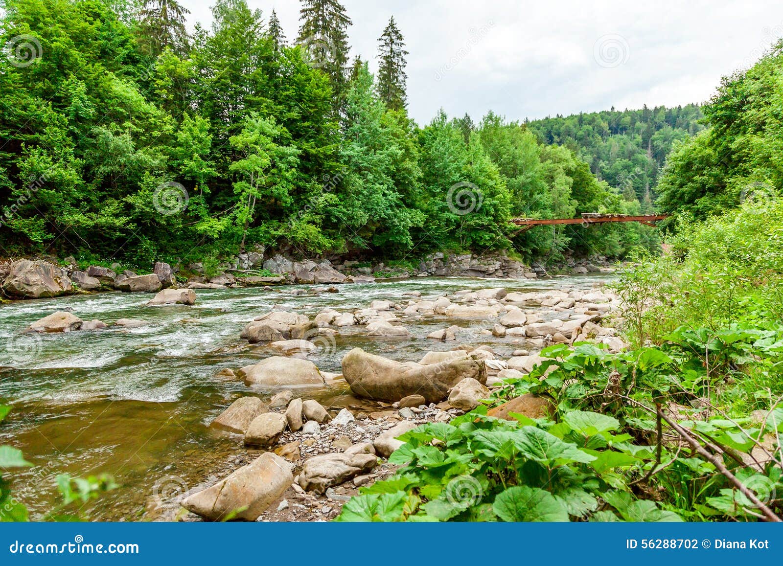 Small river in mountains stock photo. Image of mountain - 56288702