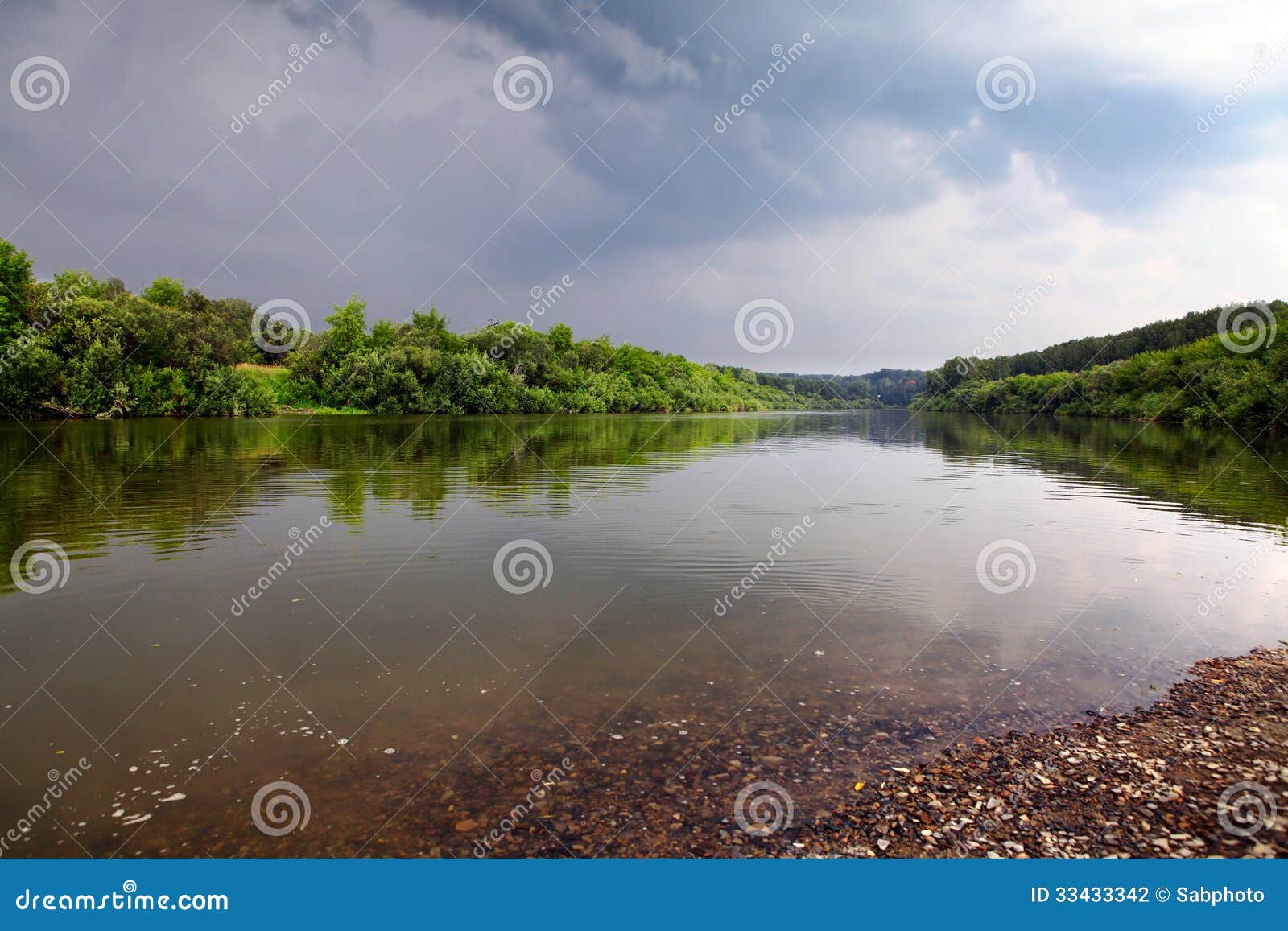Small River Nature Landscape Stock Photo - Image of river, background ...