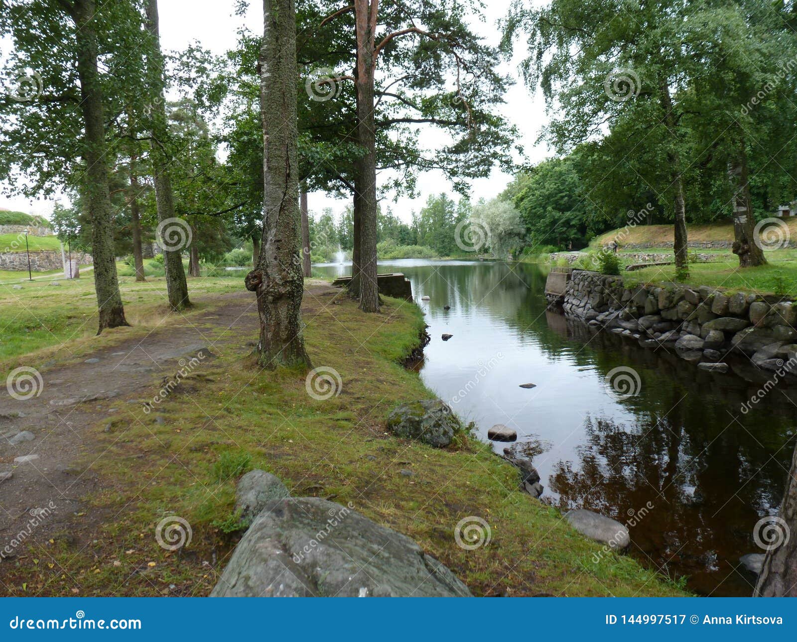 A small river in the park stock image. Image of park - 144997517