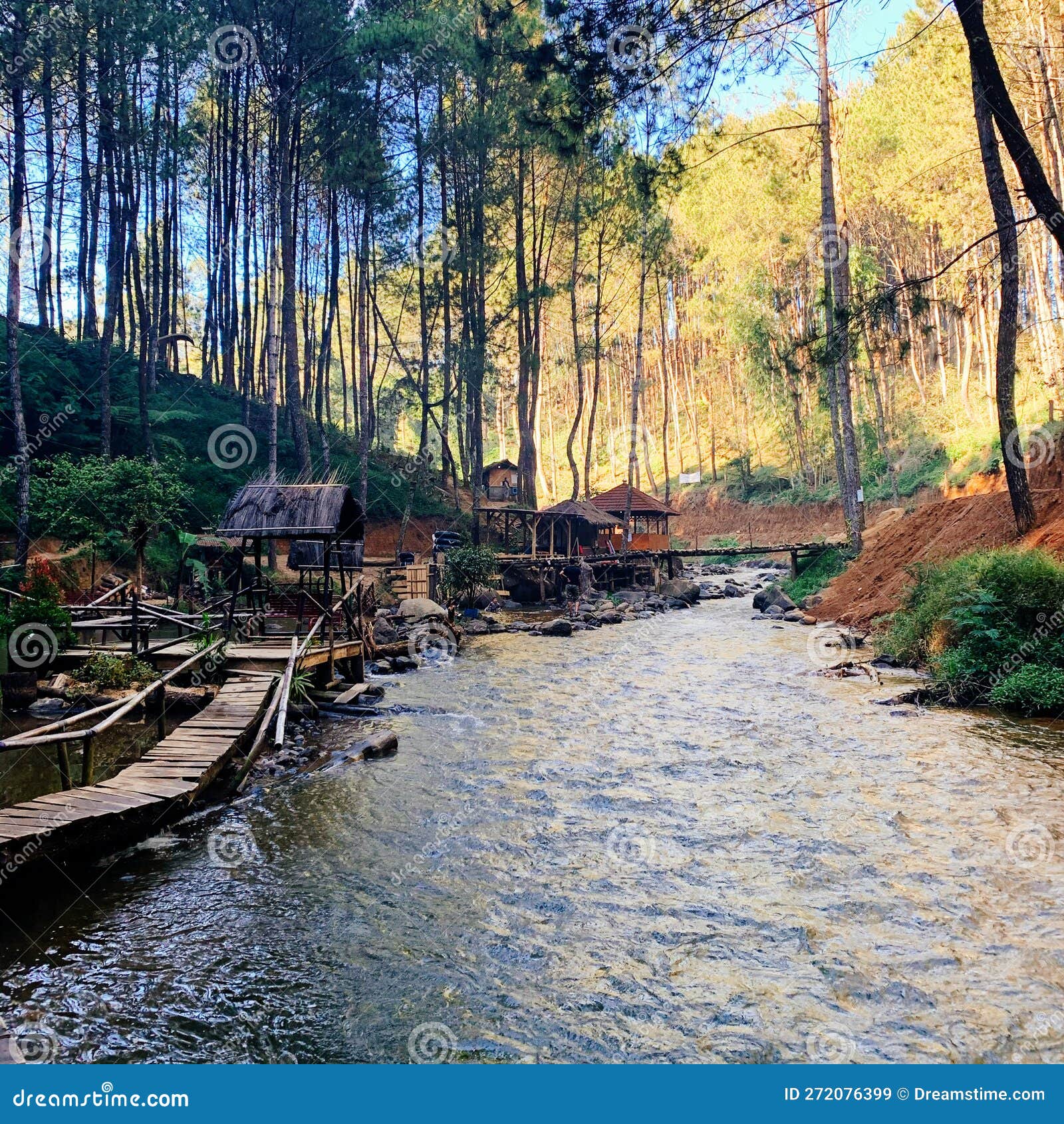 Small river at Rahong stock image. Image of rahong, relax - 272076399