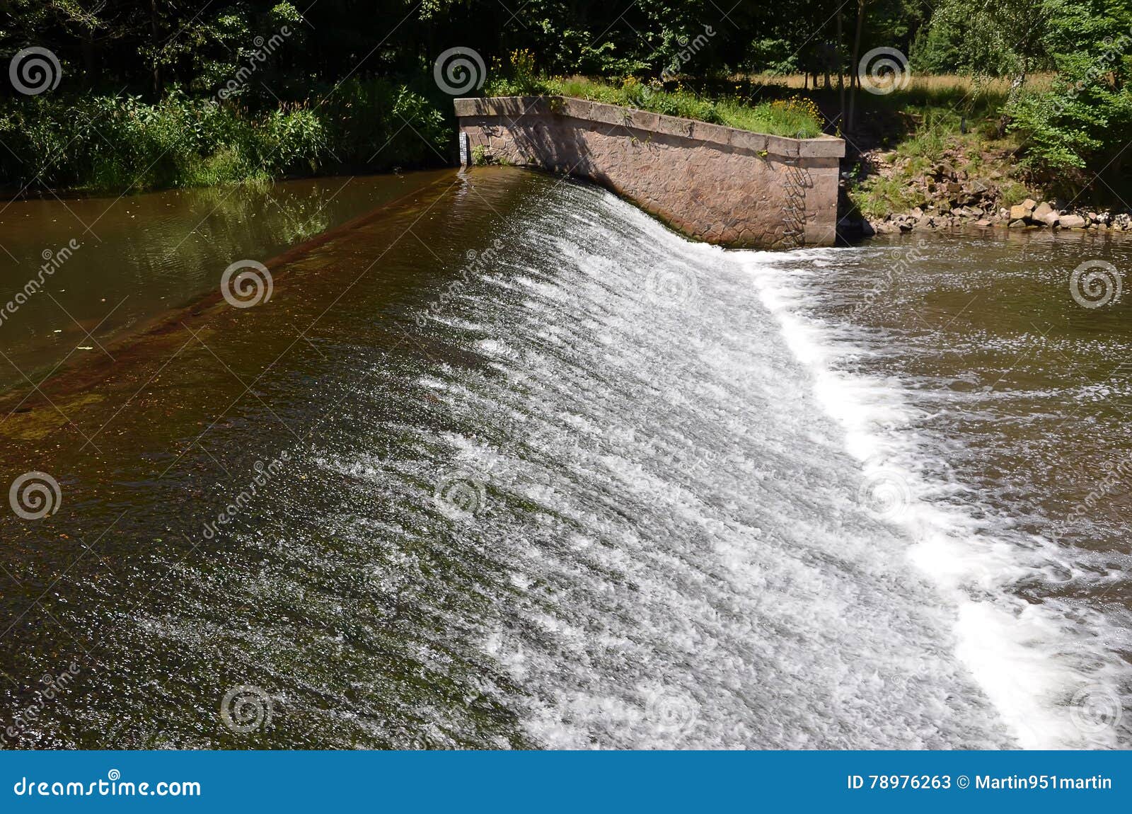 Small River Sluice in Summer Detail Photography Stock Image - Image of ...