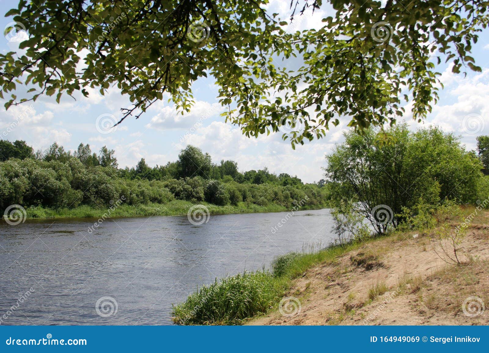 A Small River in the Village on a Summer Day Stock Image - Image of ...