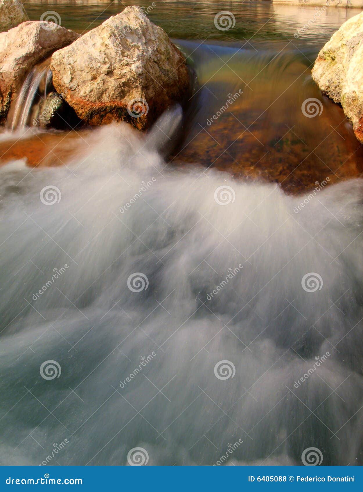 Small river waterfall stock photo. Image of fresh, fall - 6405088