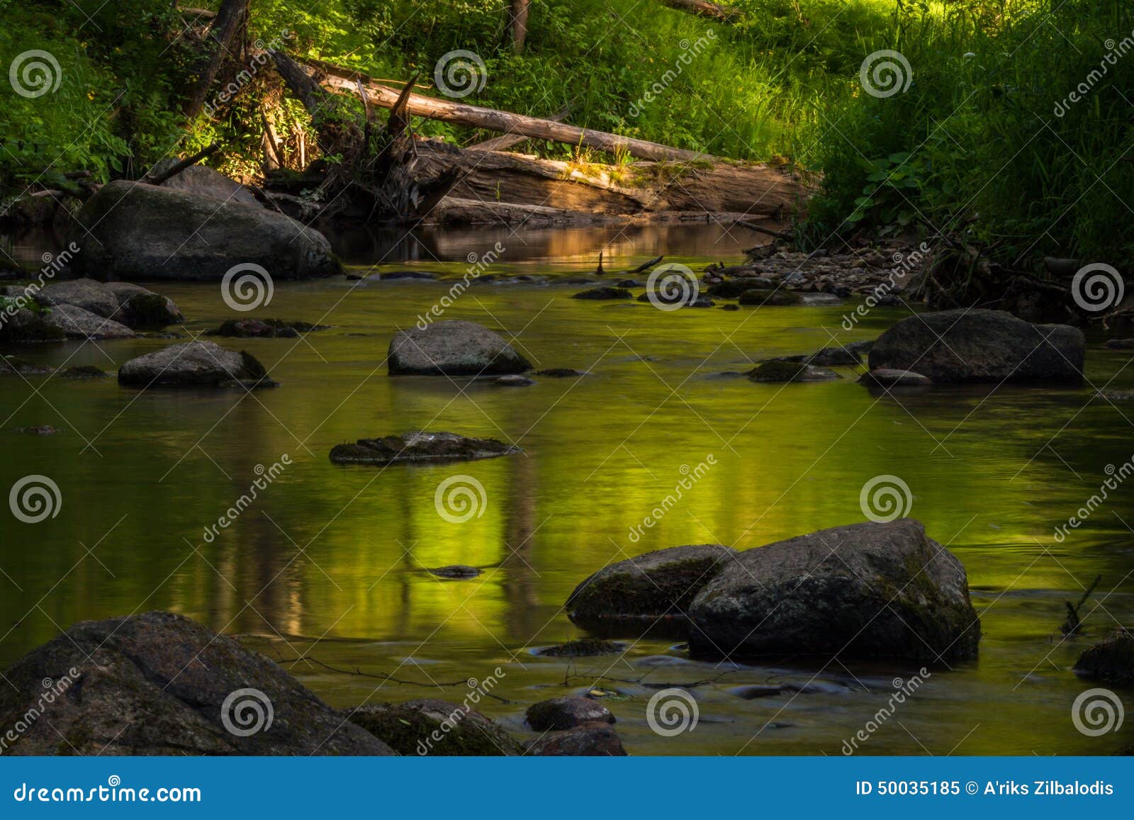 Small river stock image. Image of moss, horizontal, green - 50035185