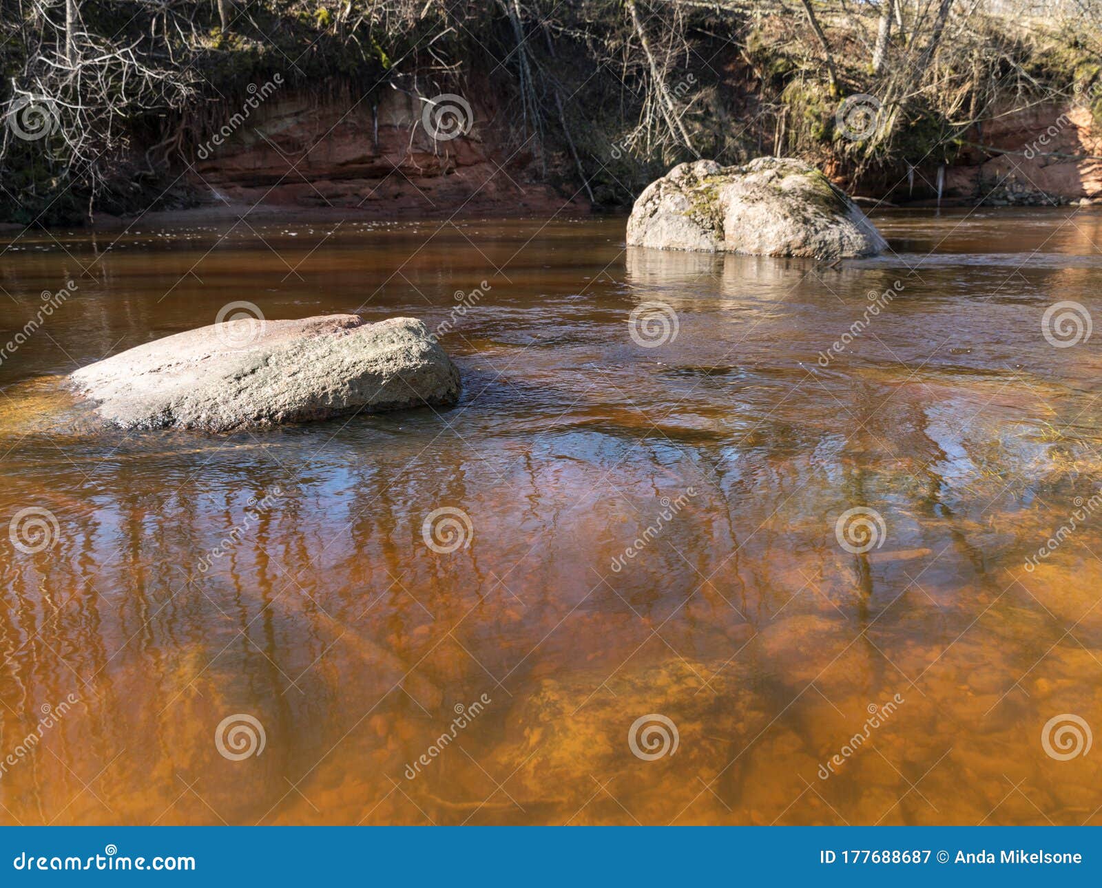 Small Rivers with Stones in Long Exposure Stock Image - Image of nature ...