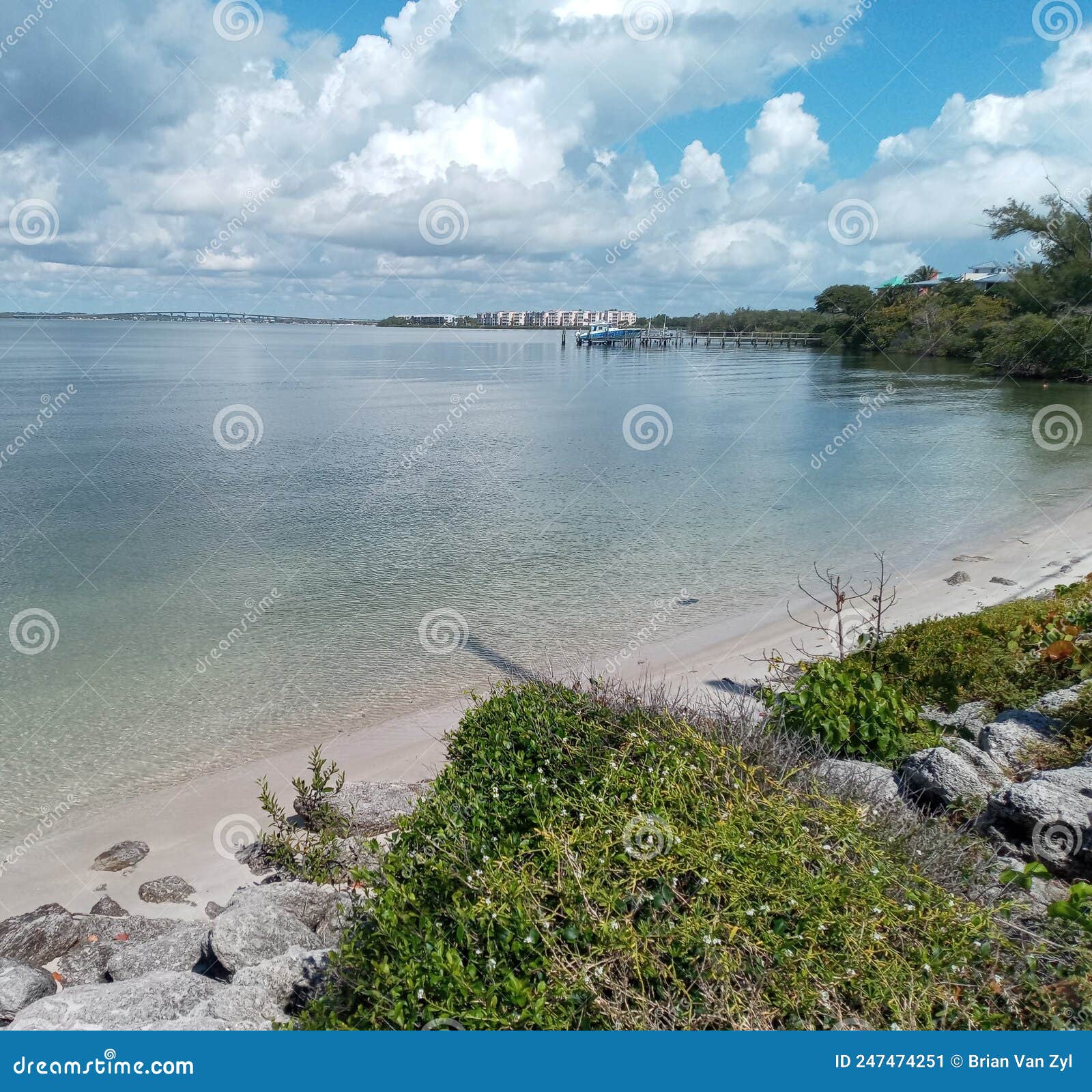 Small riverview beach stock image. Image of florida - 247474251