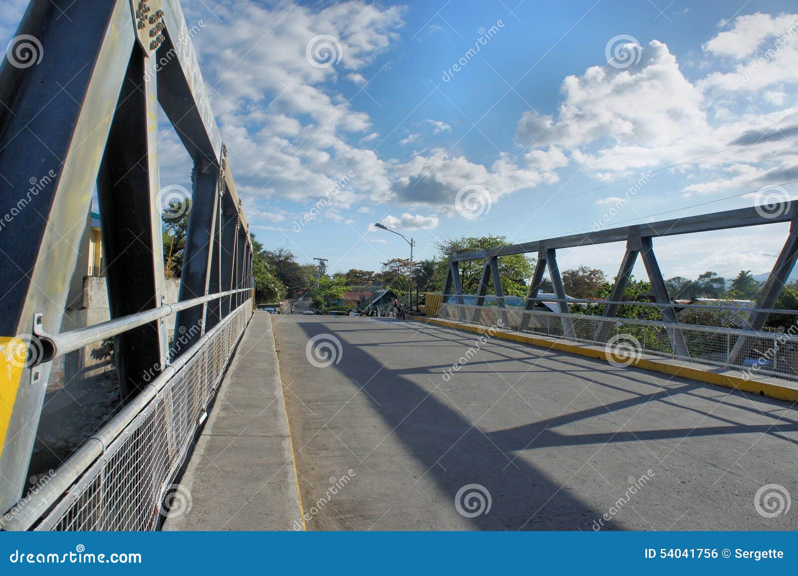 Small Road Bridge Across the River. Stock Photo - Image of construction ...