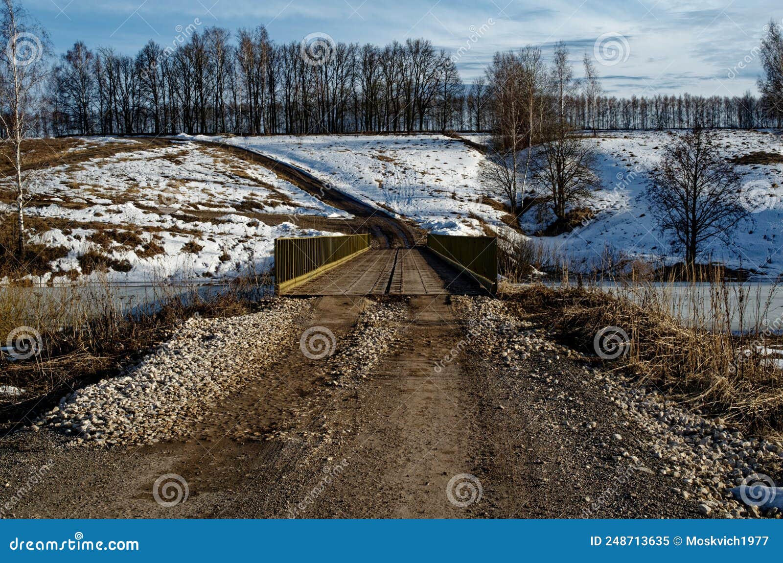 A Small Road Bridge Over the River Stock Image - Image of europe, plant ...