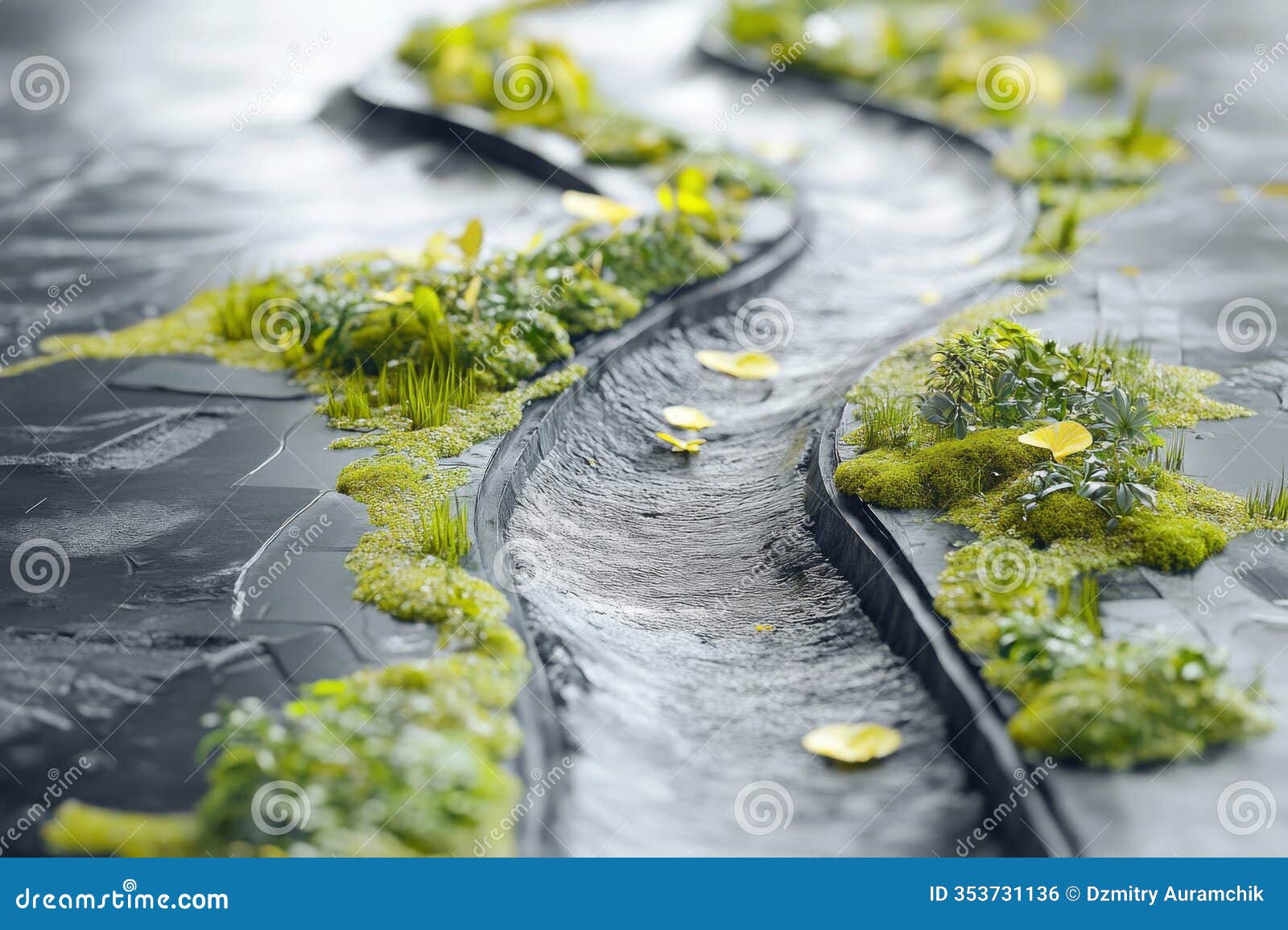 A Small Road Curves through a Vibrant, Green Terrain Stock Photo ...