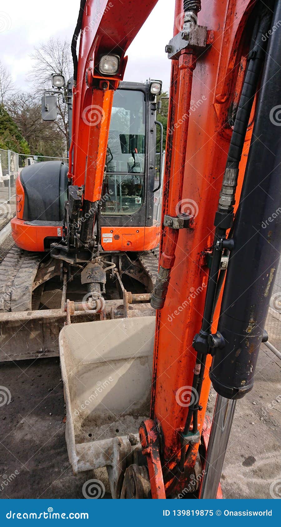 Small road Digger editorial image. Image of roadworks - 139819875