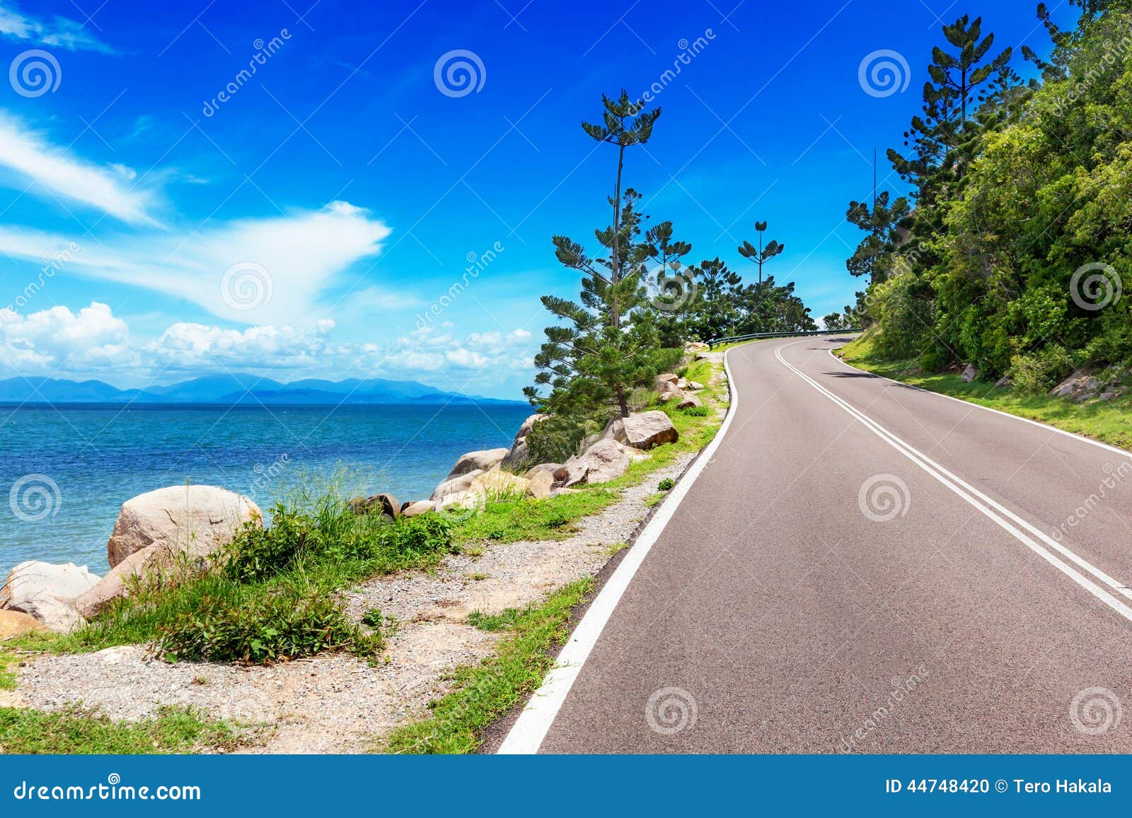Small Road Going Uphill on Magnetic Island, Australia Stock Photo ...