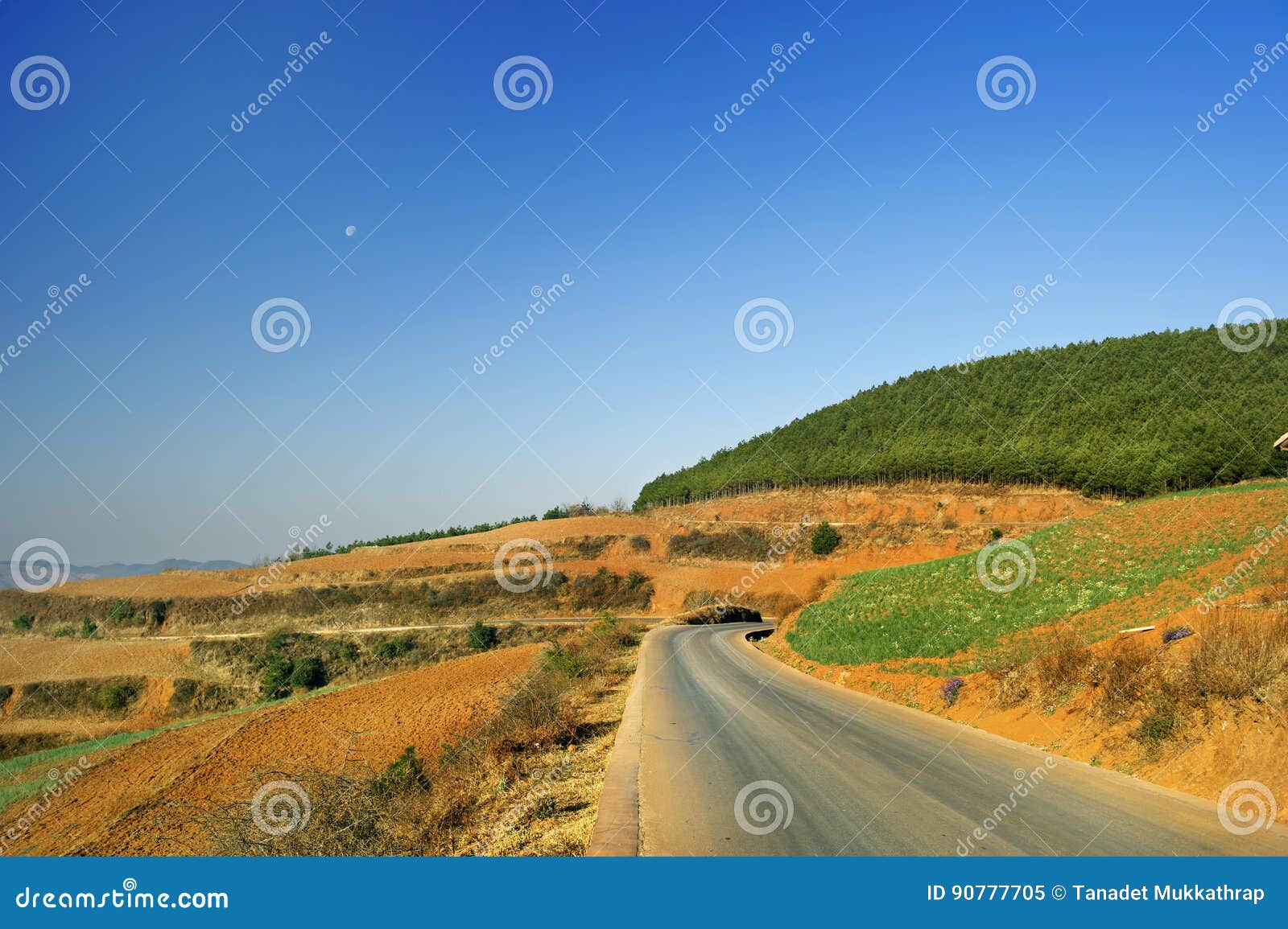 Small road stock image. Image of moonmountain, natural - 90777705