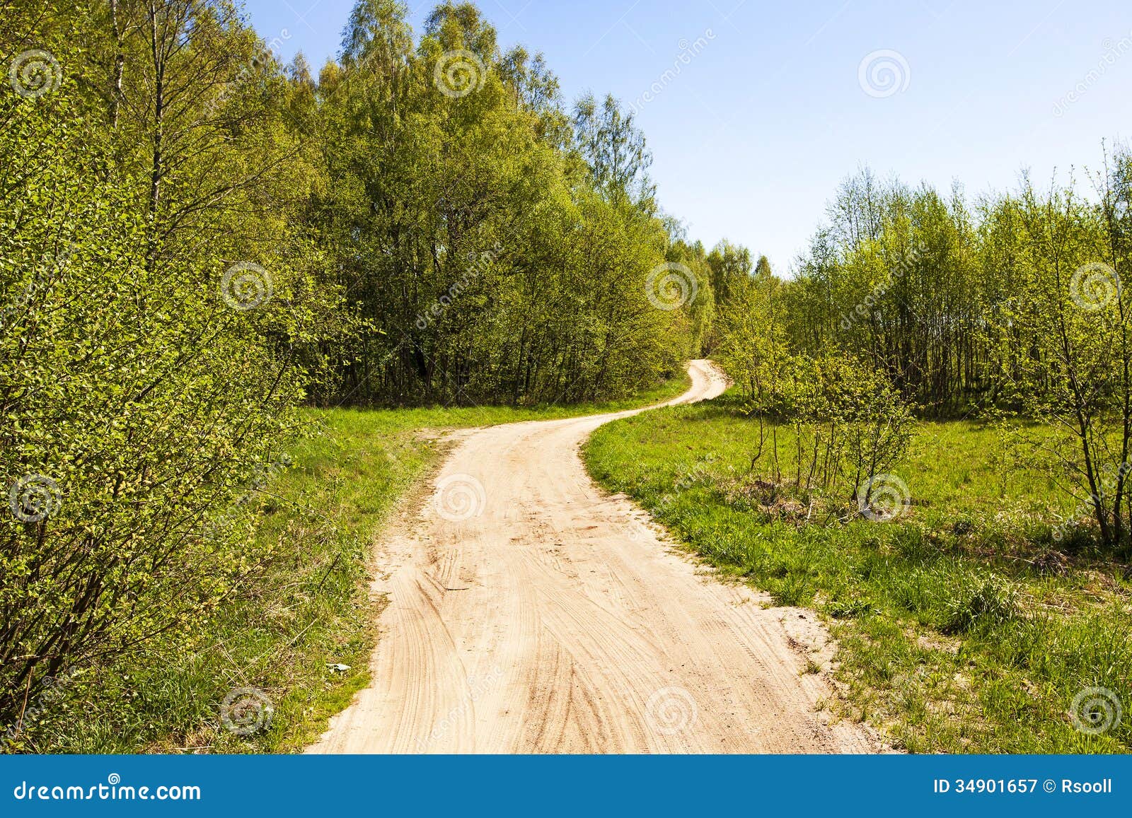 The small road stock image. Image of range, bush, empty - 34901657