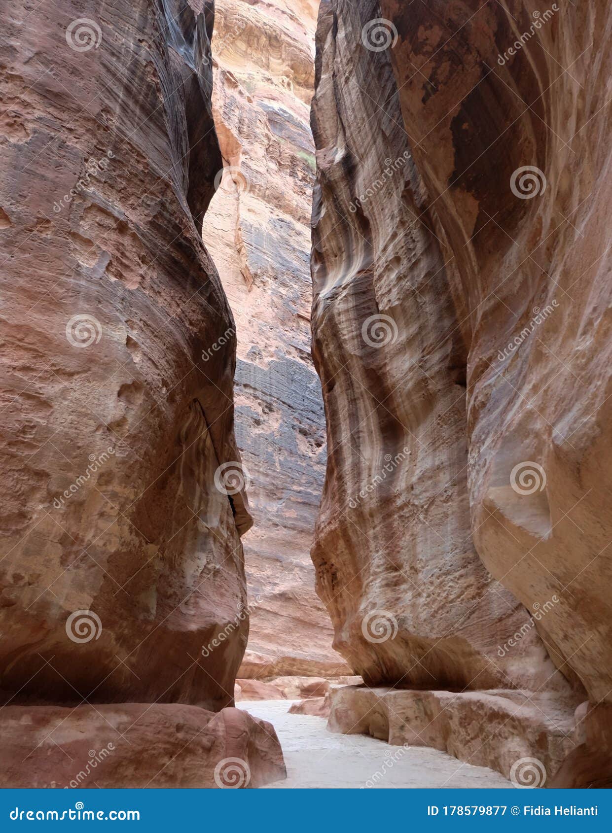 Small Road between Steep Cliffs of Sandstone Rock Also Useful As a ...