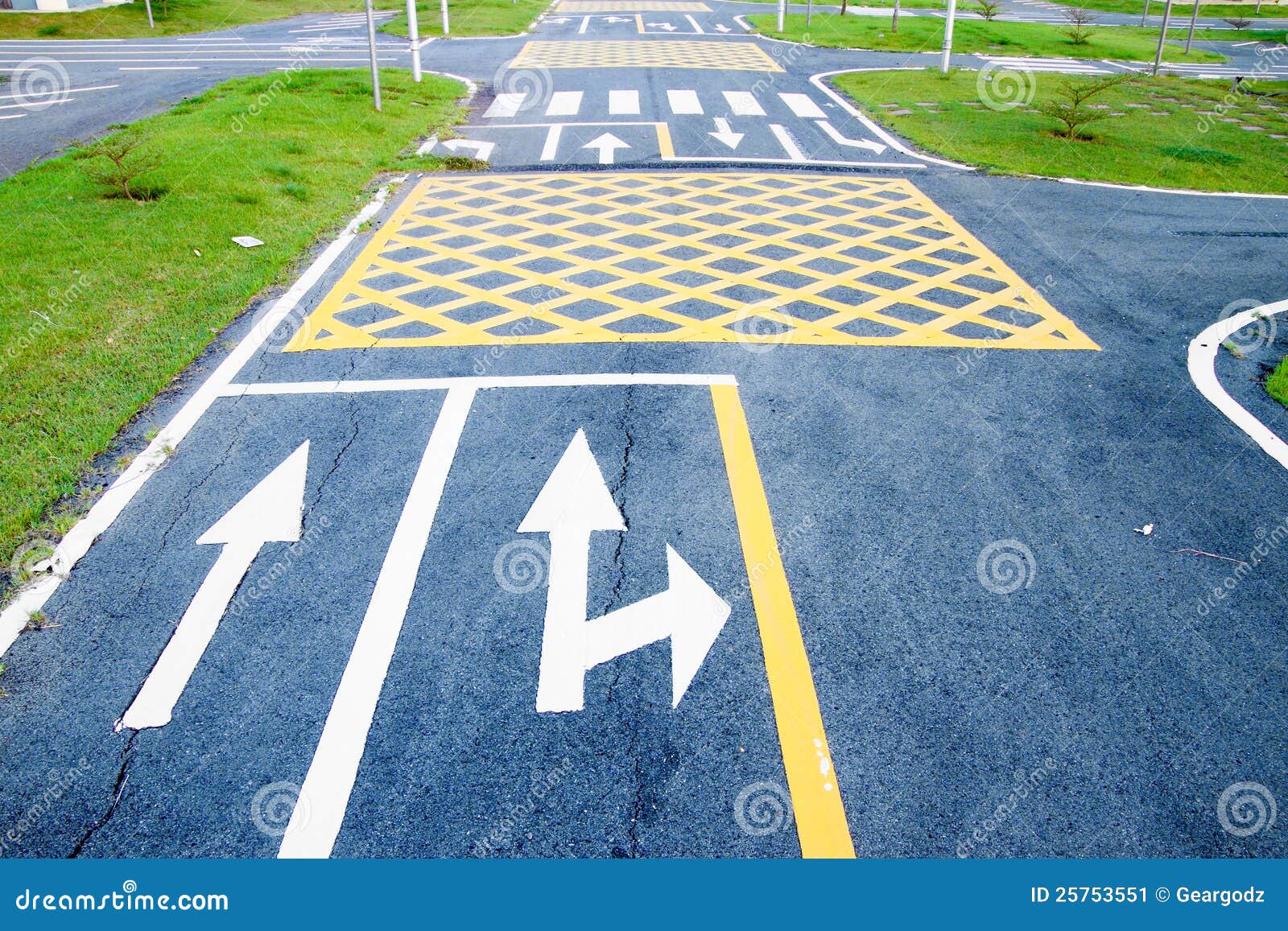 Small Road and Traffic Markings Stock Image - Image of line, pattern ...