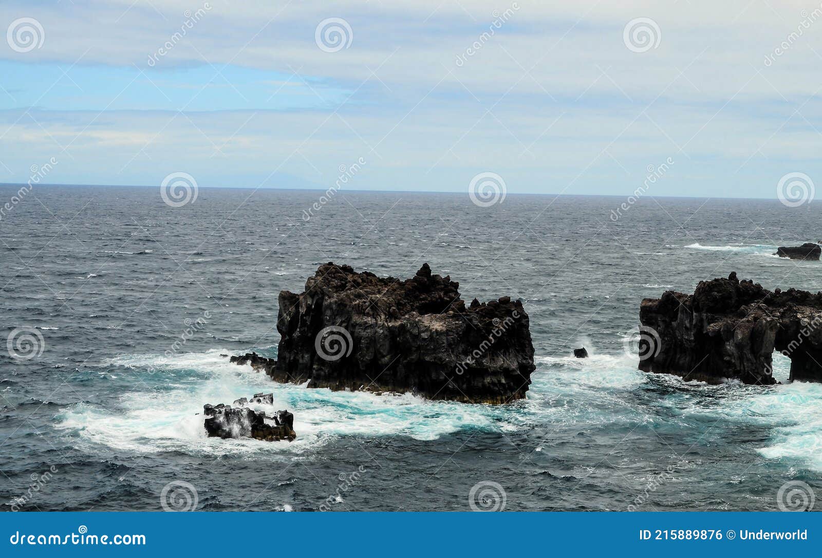 Small Rock Island stock photo. Image of ocean, desolate - 215889876