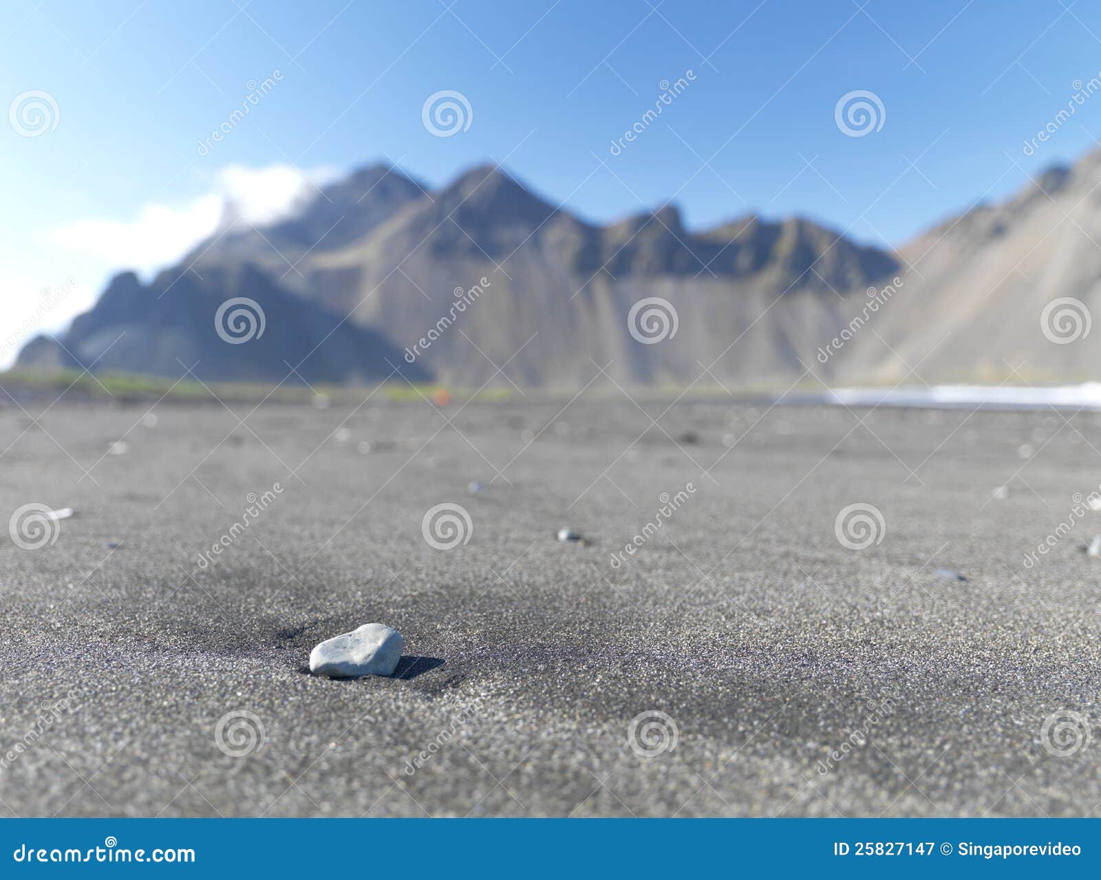 Small Rock with Mountains in the Background Stock Image - Image of ...