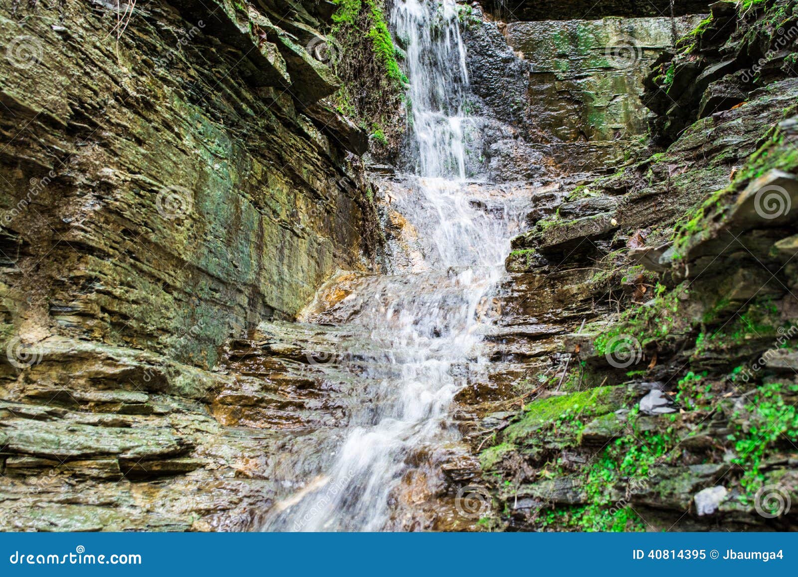 Small Rockface Waterfall stock image. Image of trail - 40814395