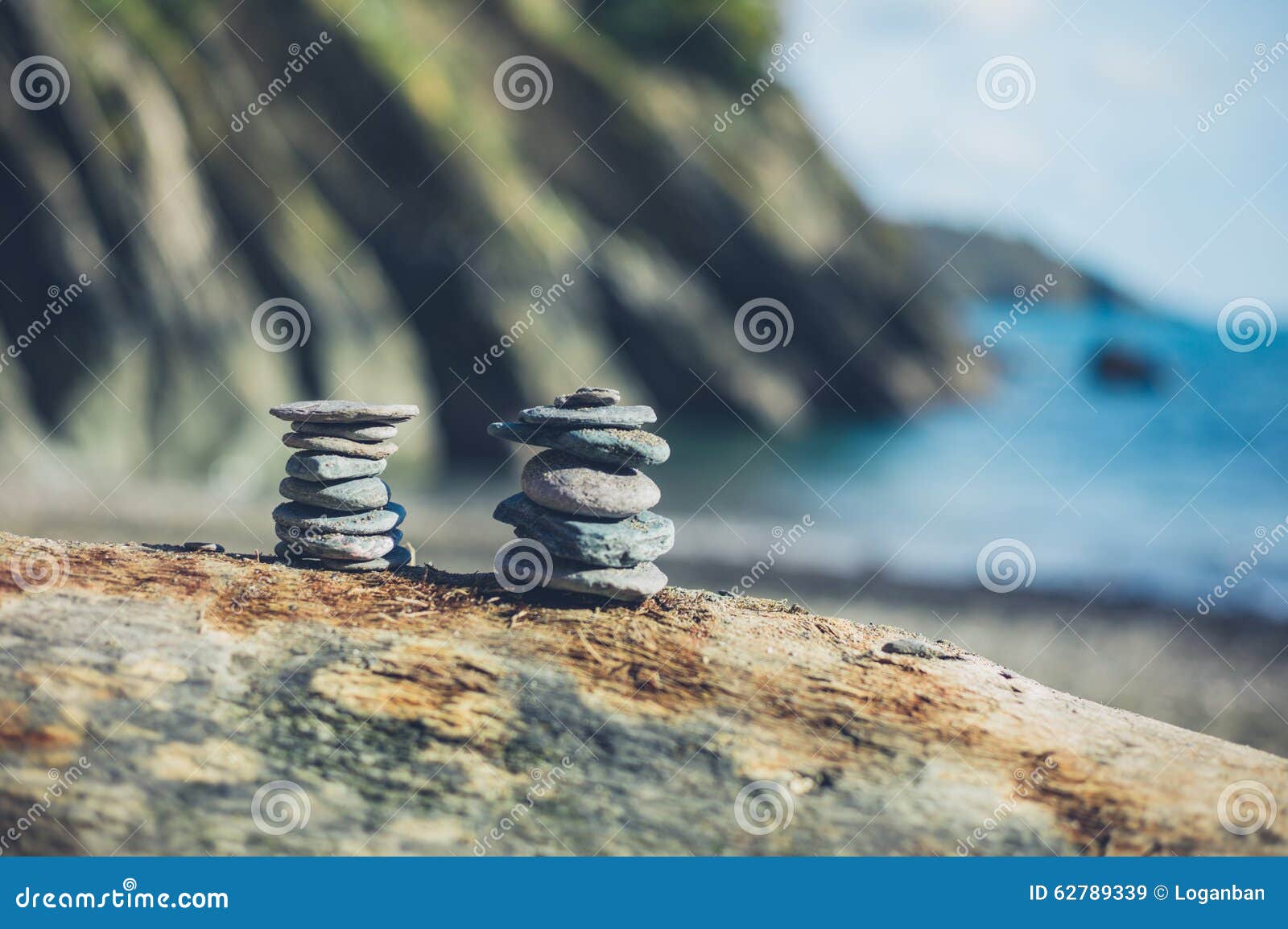 Small Rocks Placed in Formation on the Beach Stock Image - Image of ...