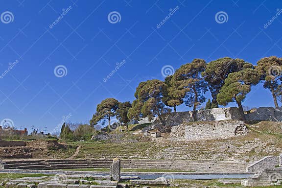Small Roman amphitheater stock photo. Image of pines - 24788524
