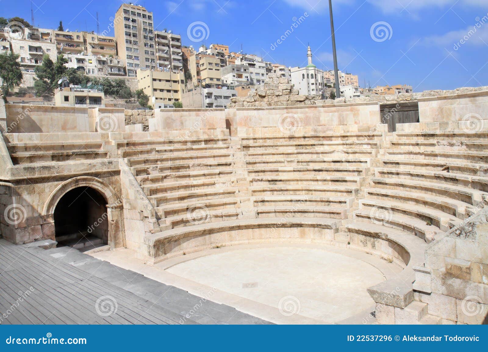 Small Roman Amphitheater in Amman Stock Photo - Image of antique, greek ...