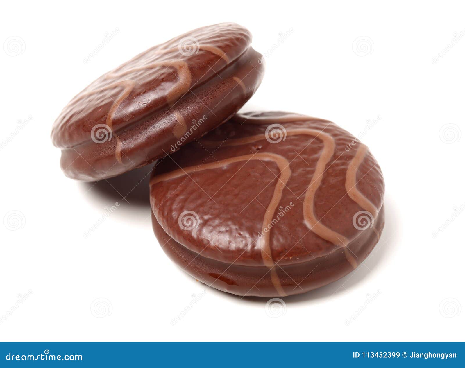 Small Round Chocolate Cookie Stock Image - Image of white, background ...