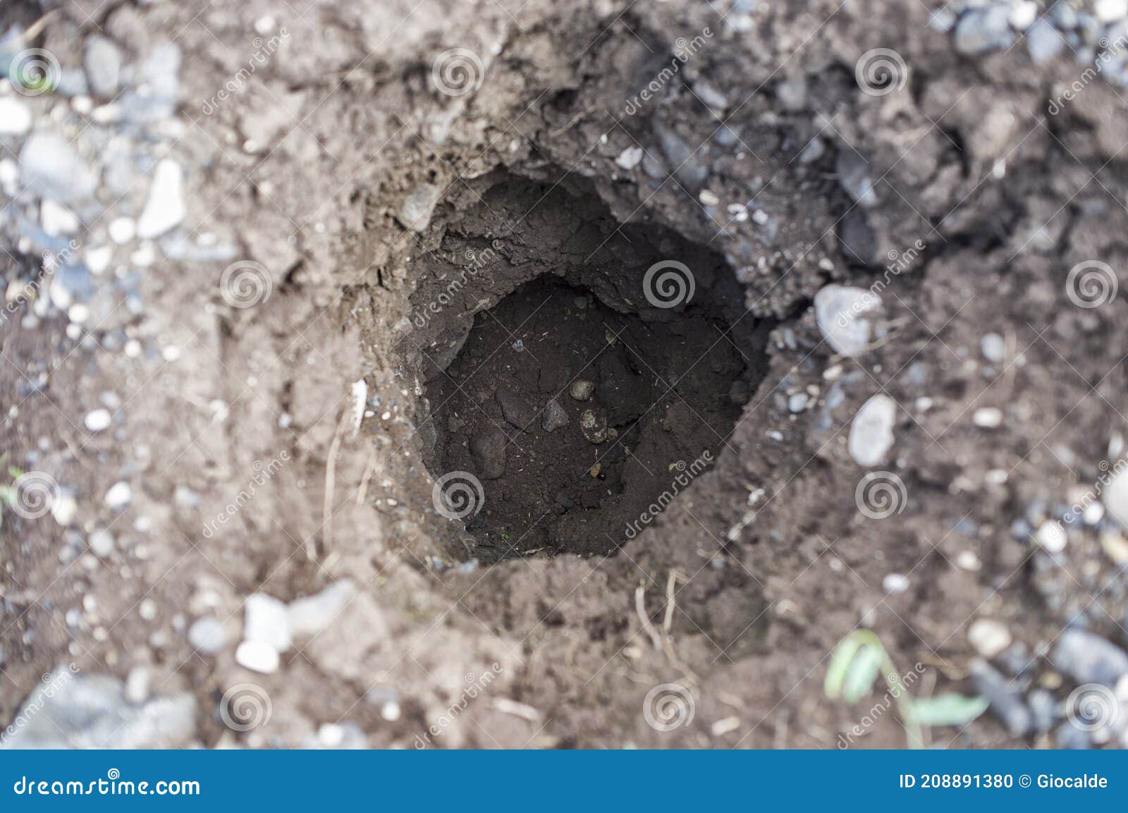 Small round hole stock photo. Image of geology, underground - 208891380