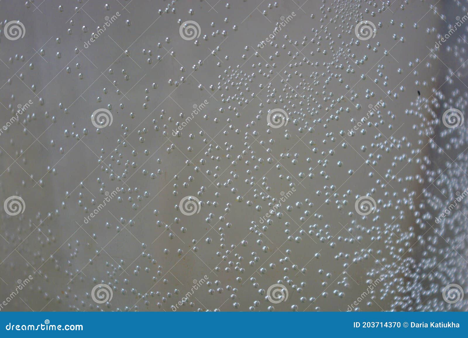 Small, Round, Spherical Bubbles Covered the Surface of a Plastic ...