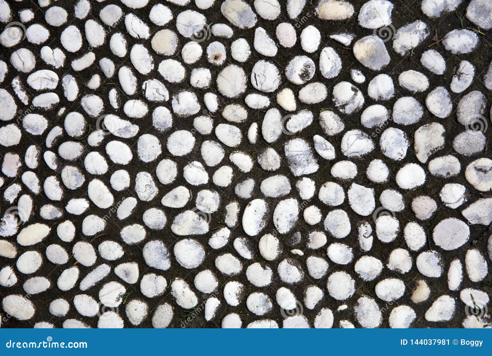 Small Round Stones in the Concrete Wall Stock Image - Image of retro ...