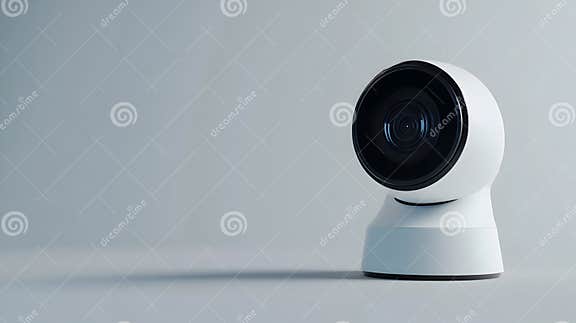 Small Round Webcam in Simple Studio Setting, Clean Design for Home and ...