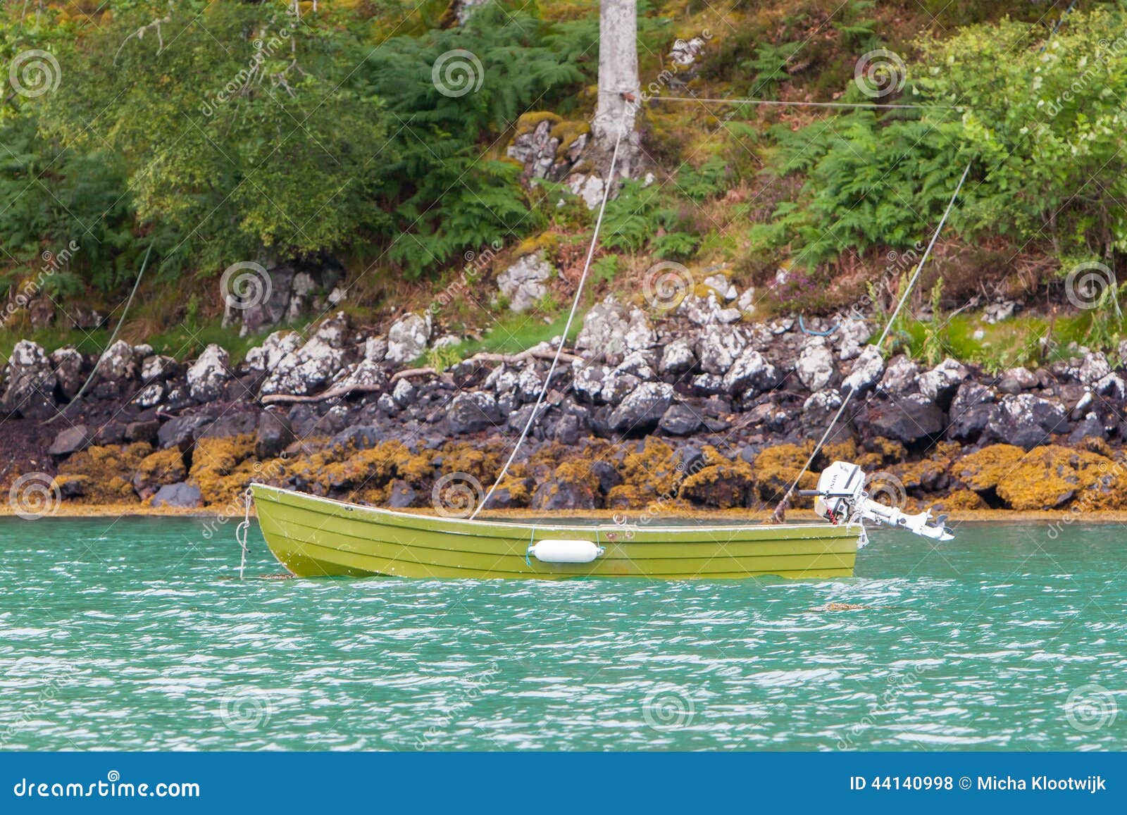Small rowboat on a lake stock photo. Image of nautical - 44140998