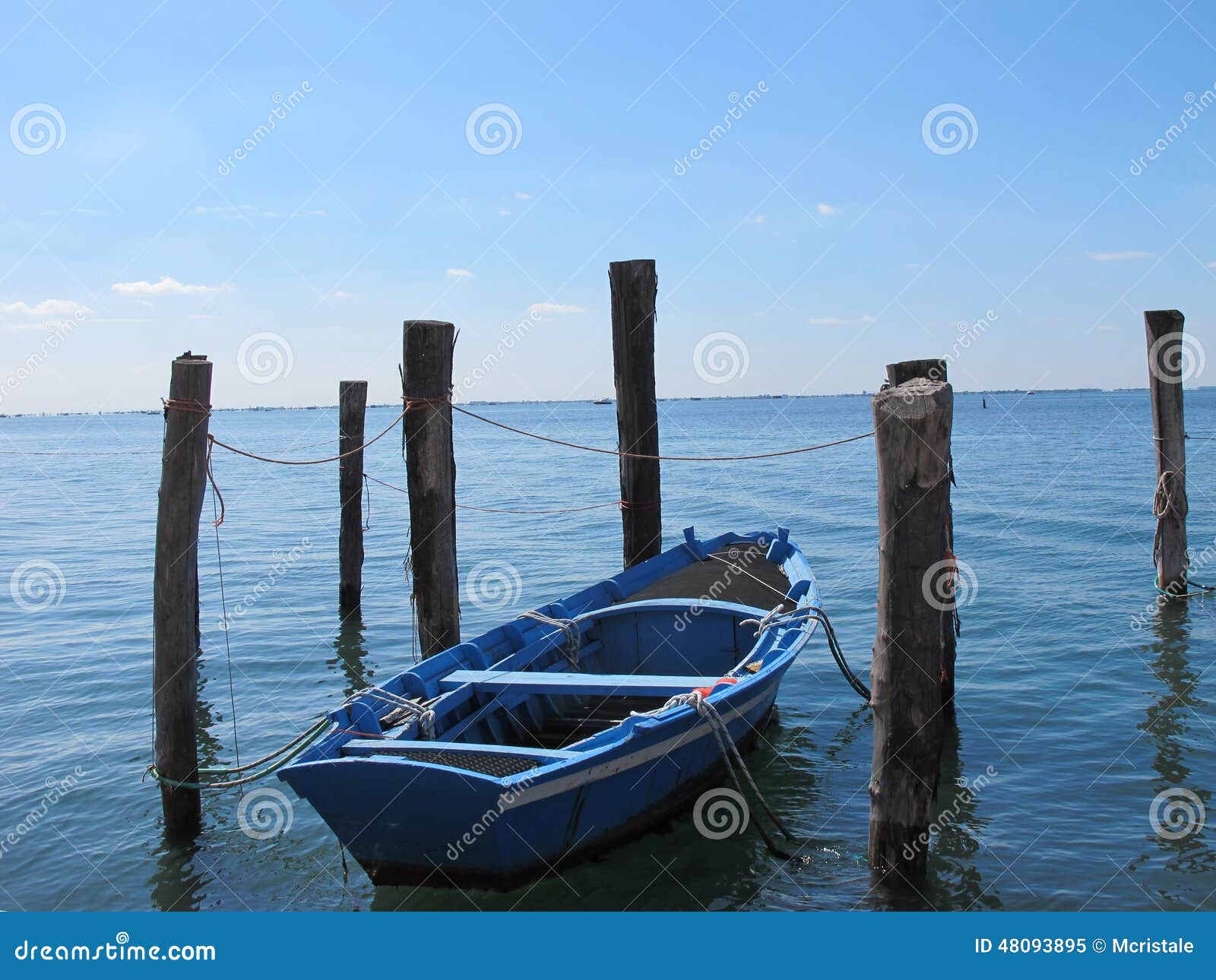 Small rowing boat blue stock image. Image of transport - 48093895