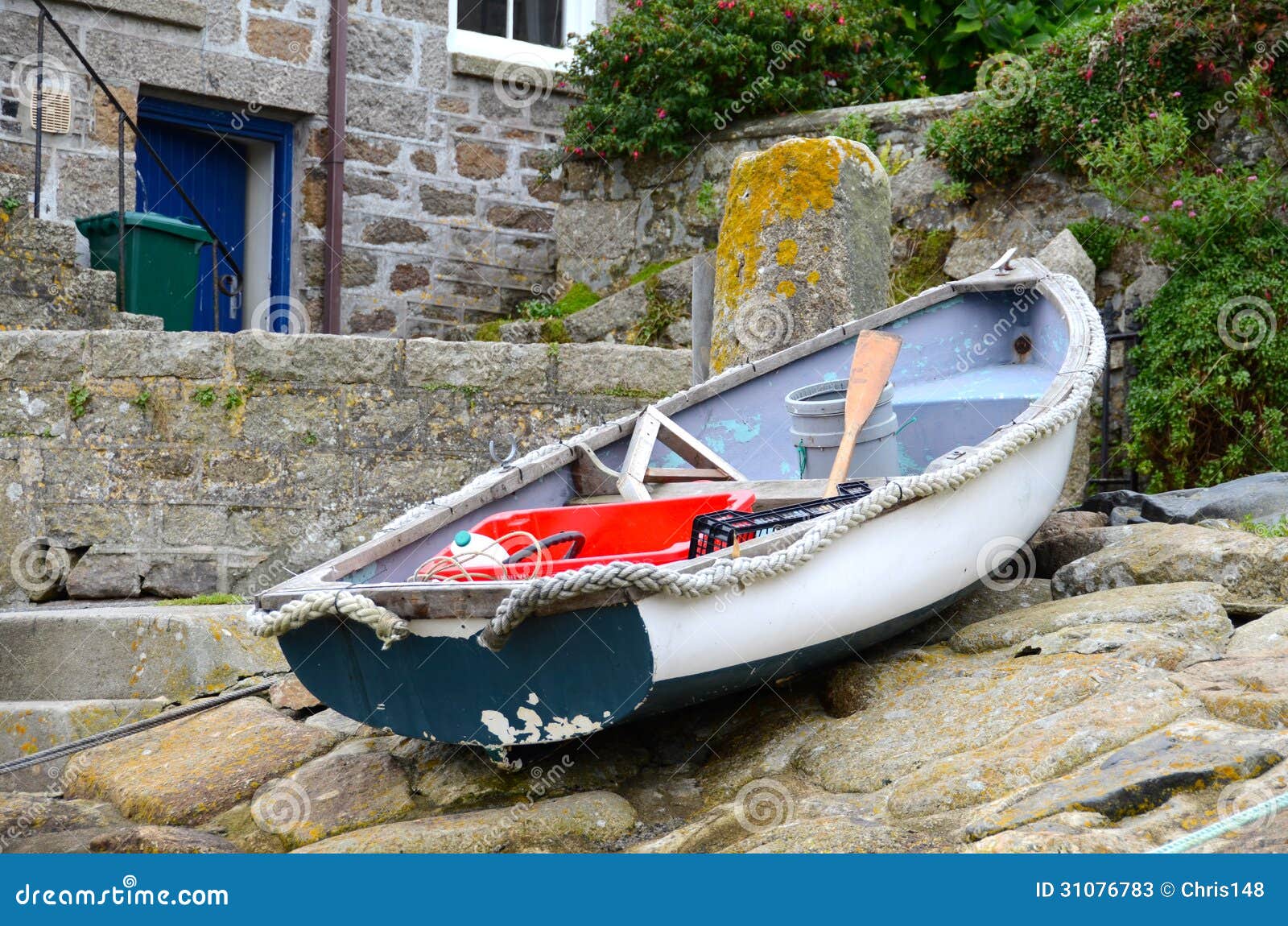 Old Small Rowing Boats At Loch Broom With Vintage Fisher Boats In The ...