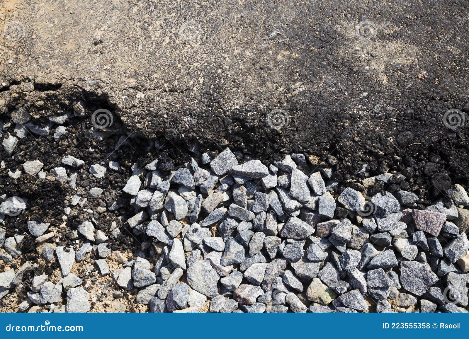 Layer of asphalt stock photo. Image of stone, heap, heritage - 223555358