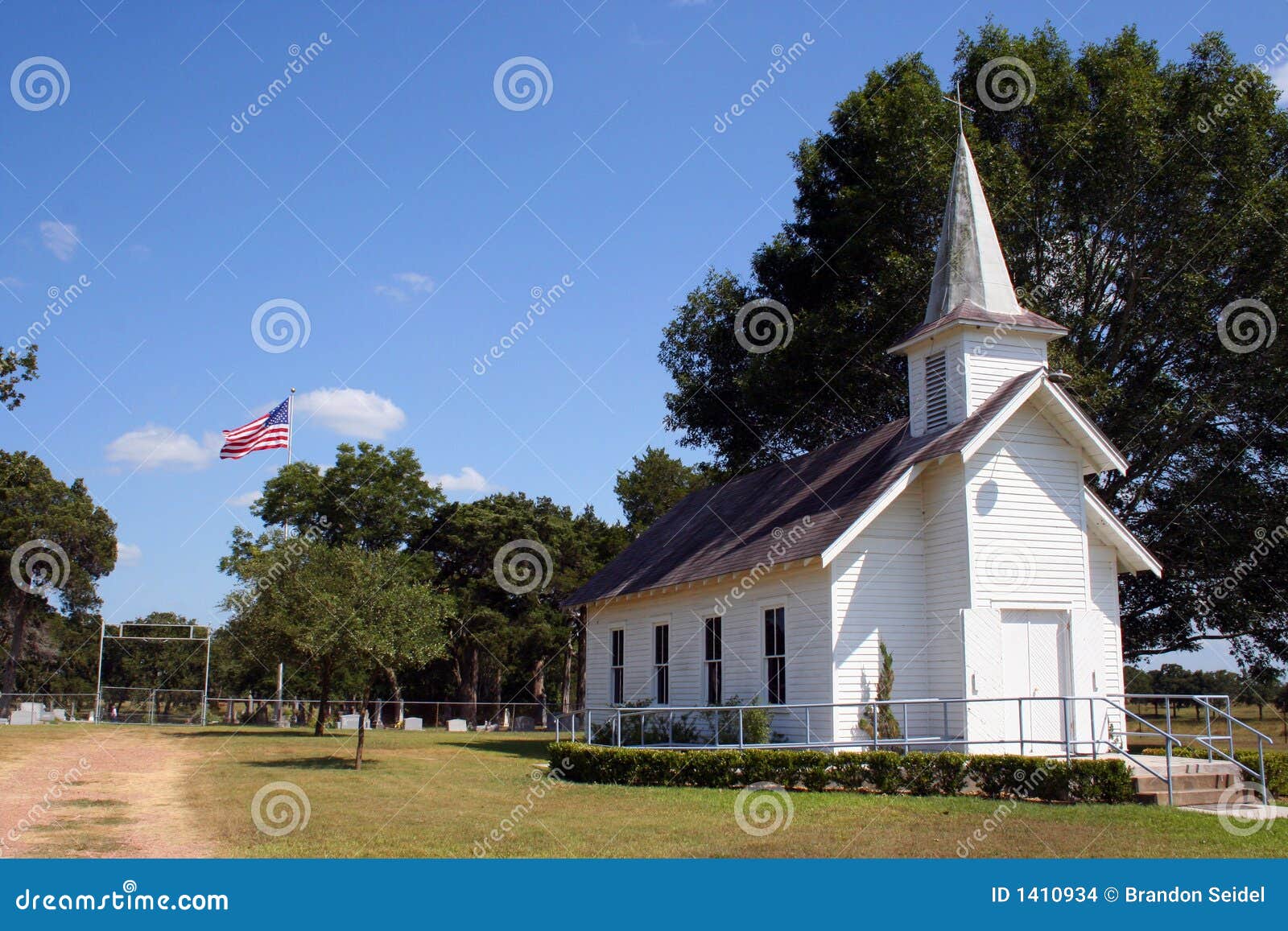 Small Rural Church in Texas Stock Photo - Image of cross, christianity ...