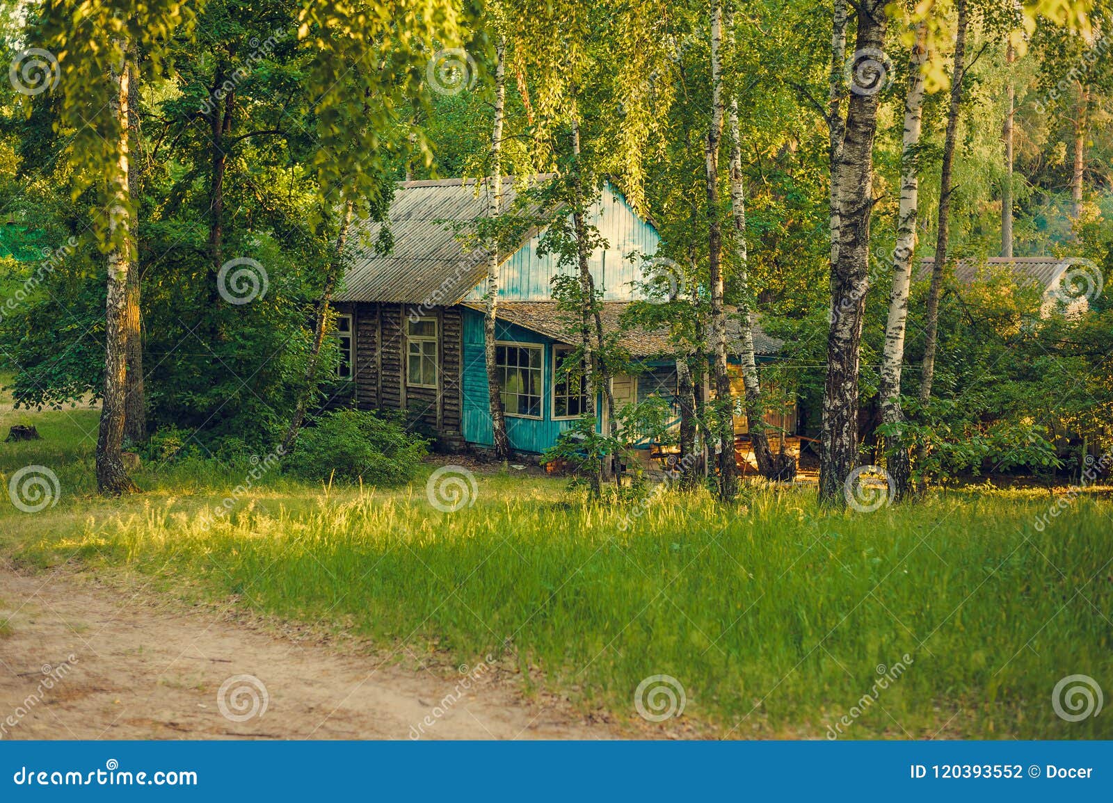 Small Rural House in a Forest Stock Photo - Image of backgrounds ...