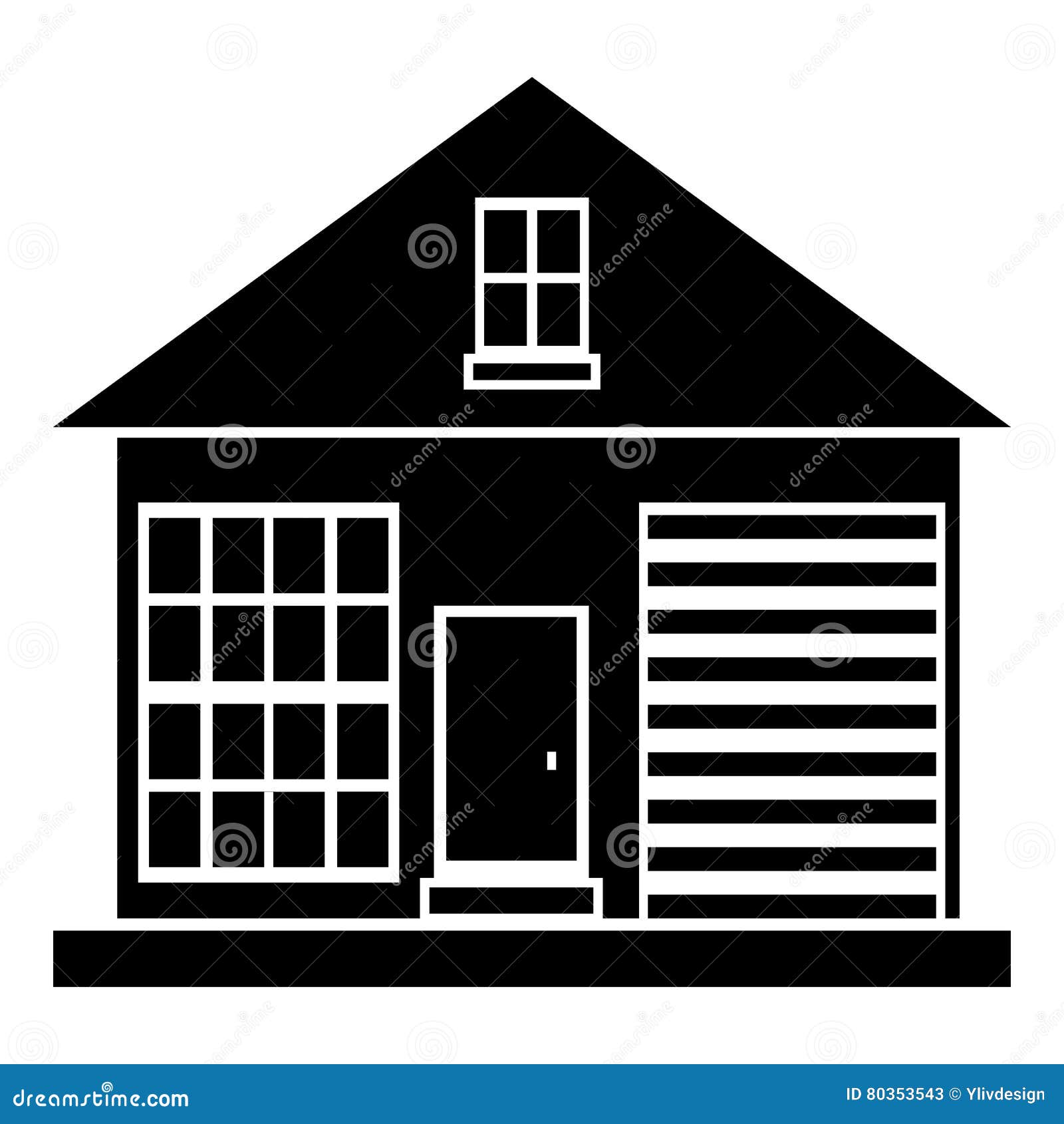 Small Rural House Icon, Simple Style Stock Vector - Illustration of ...