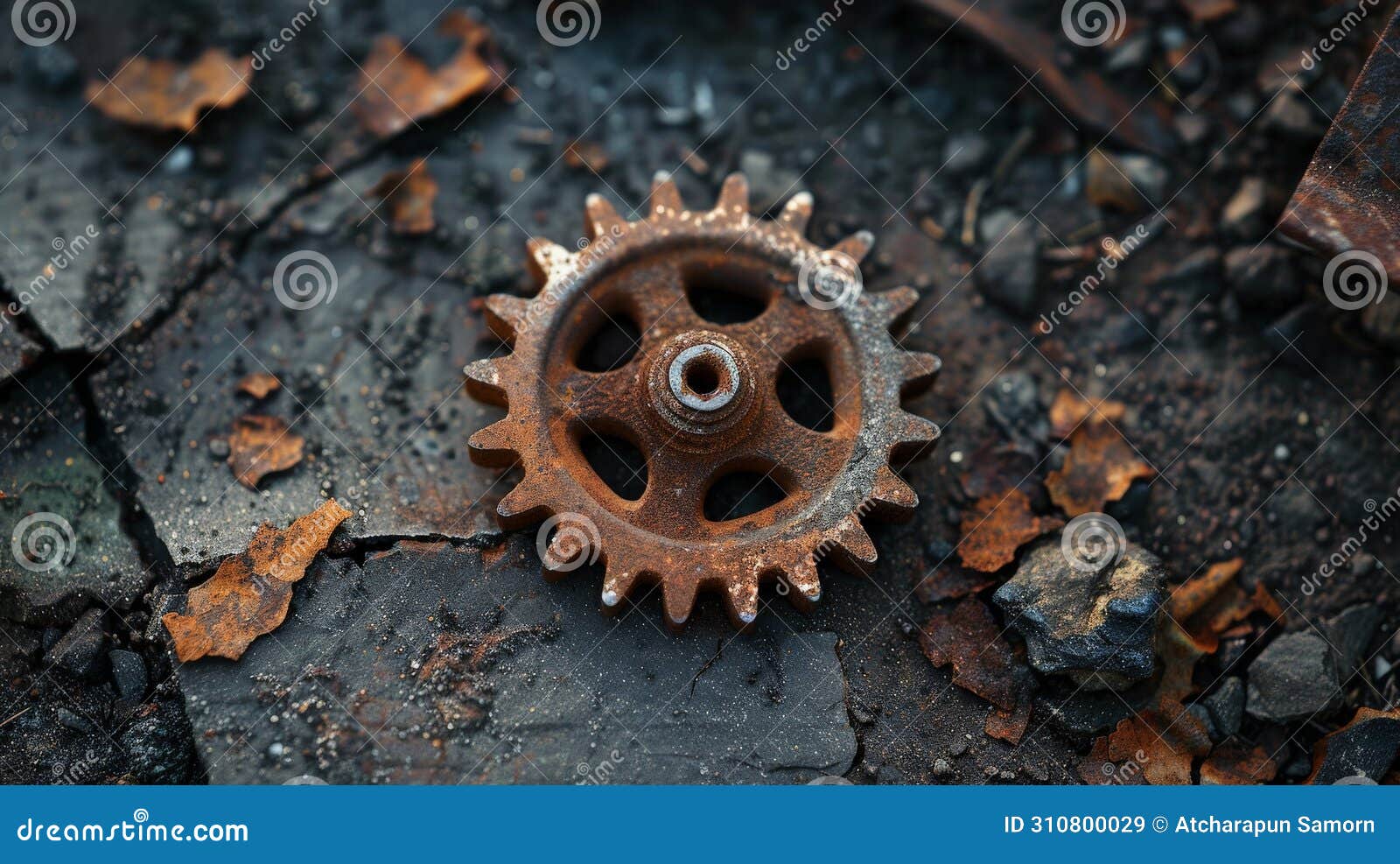 Small Rust Gear Wheel on the Ground, Rusty Gears Stock Image - Image of ...
