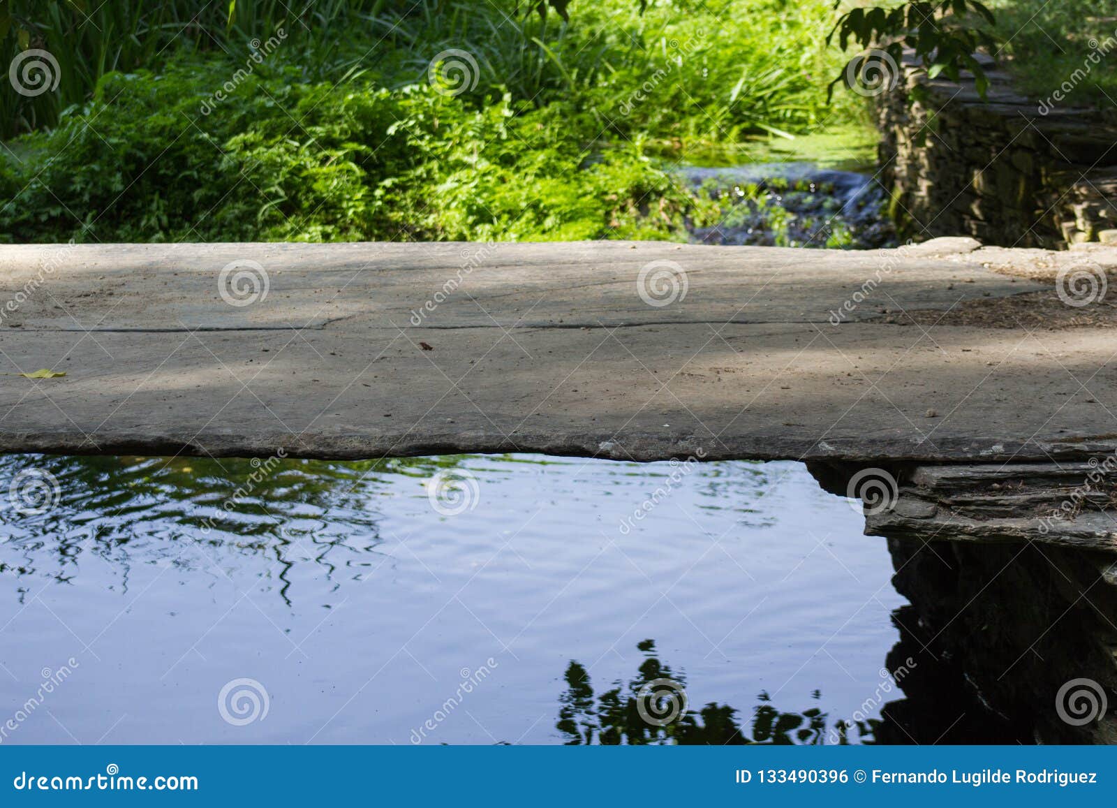 Small Rustic Stone Bridge Over a Small River Stock Photo - Image of ...