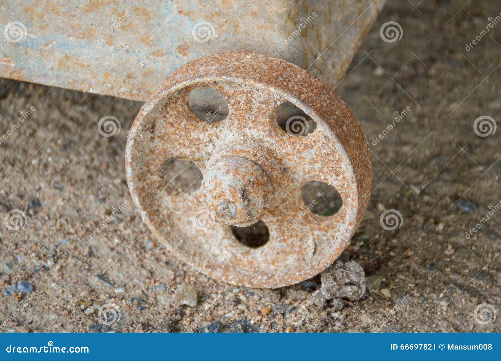 Small rusty iron wheel stock image. Image of rusty, dirty - 66697821