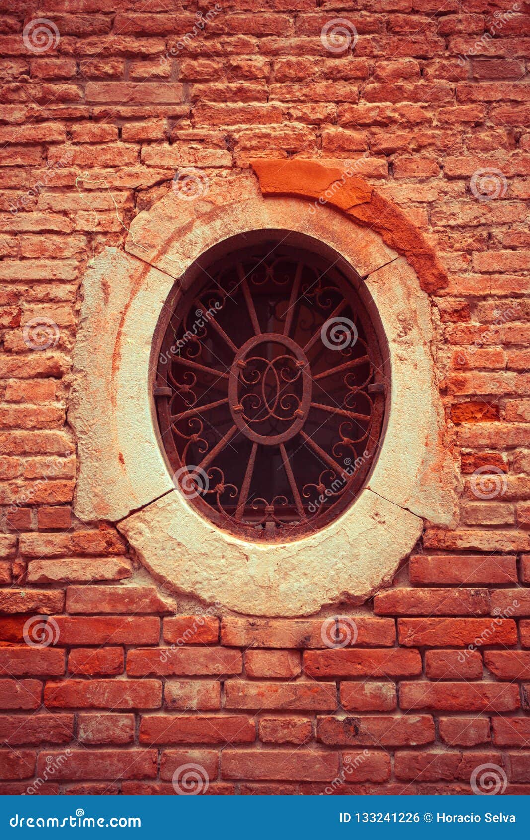 A Small Rusty Window of Circular Shape Stock Photo - Image of grunge ...