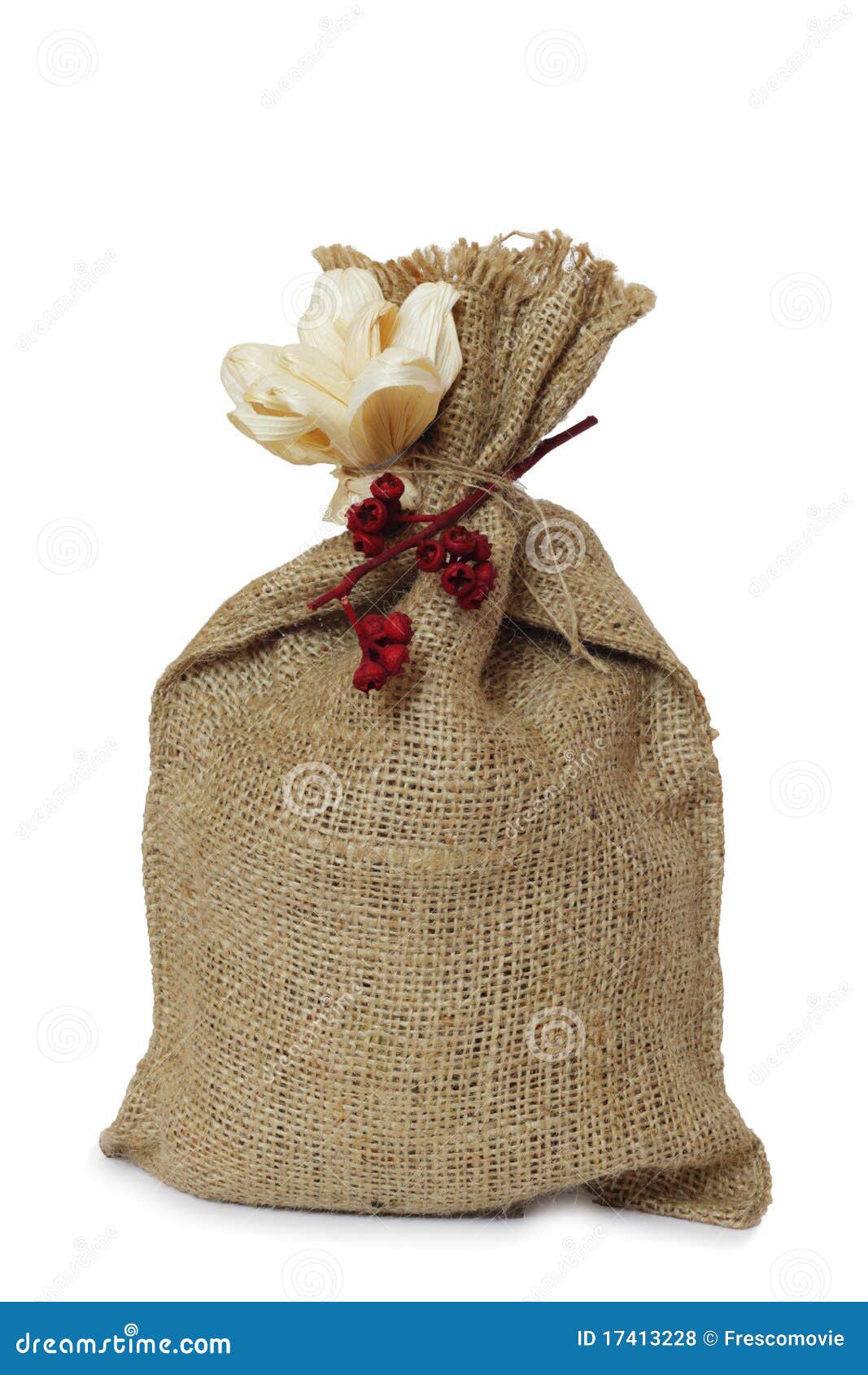 Small sack. stock photo. Image of isolated, brown, packing - 17413228