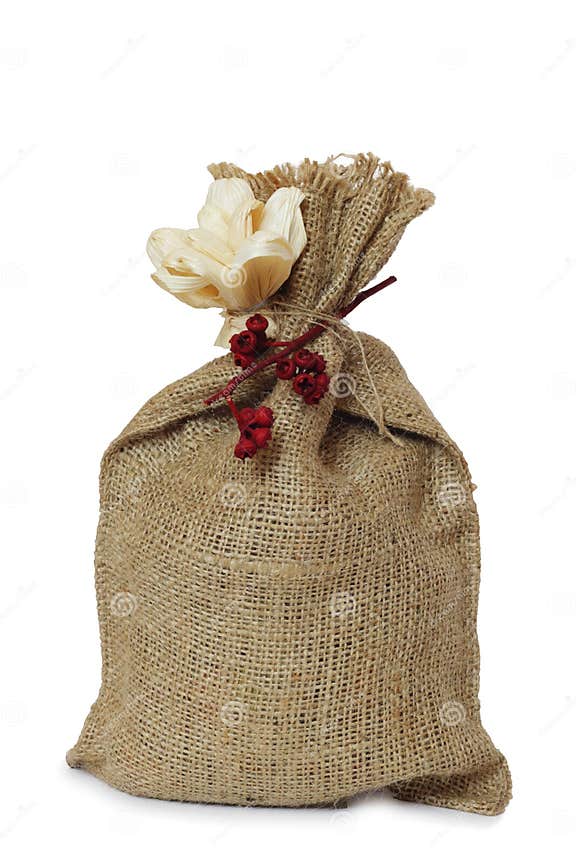 Small sack. stock photo. Image of isolated, brown, packing - 17413228