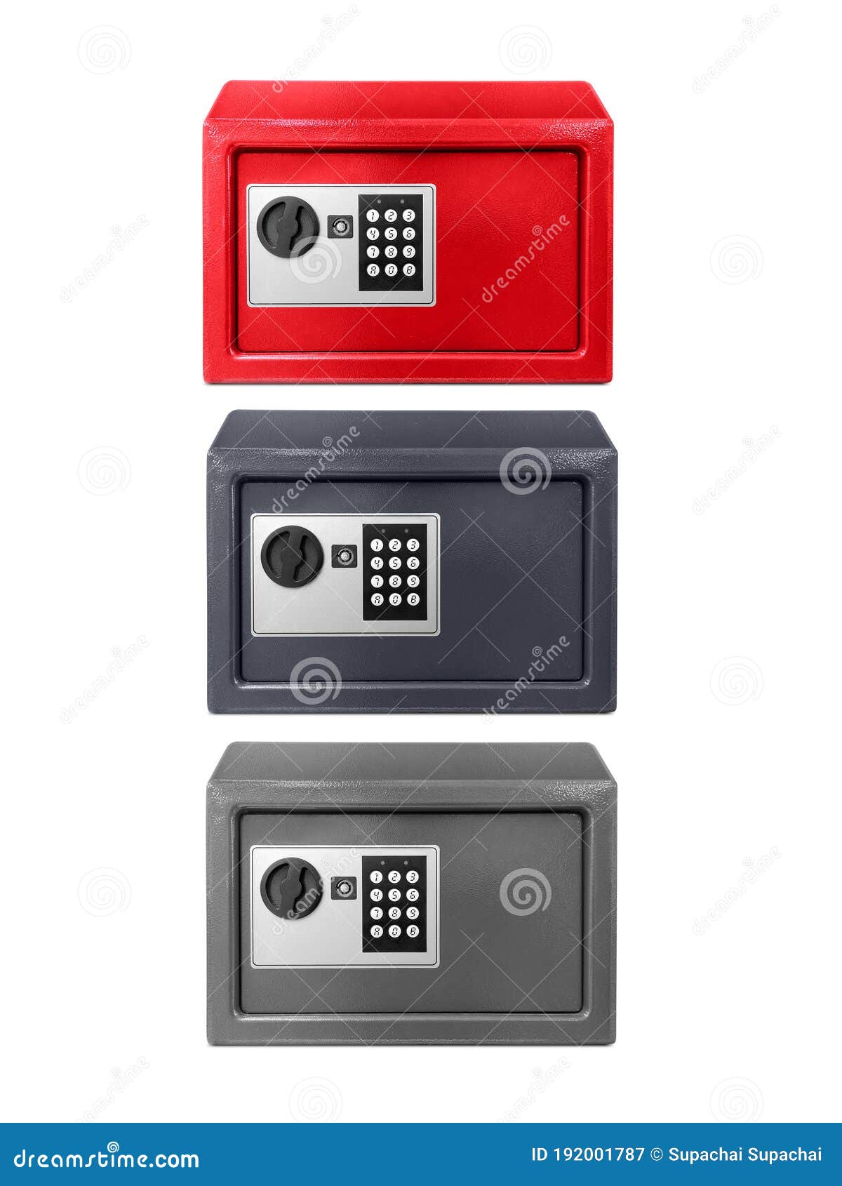 Small Safe Box Isolated on a White Background Stock Image - Image of ...