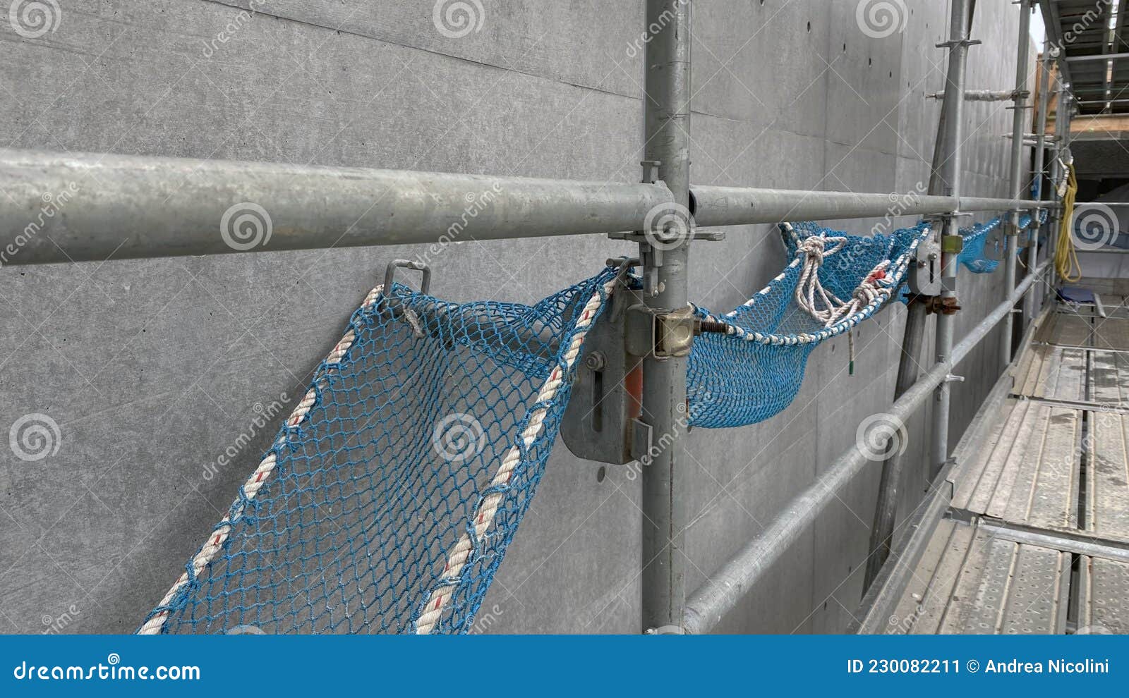 Small Safety Net To Be Installed Under The Scaffolding To Prevent