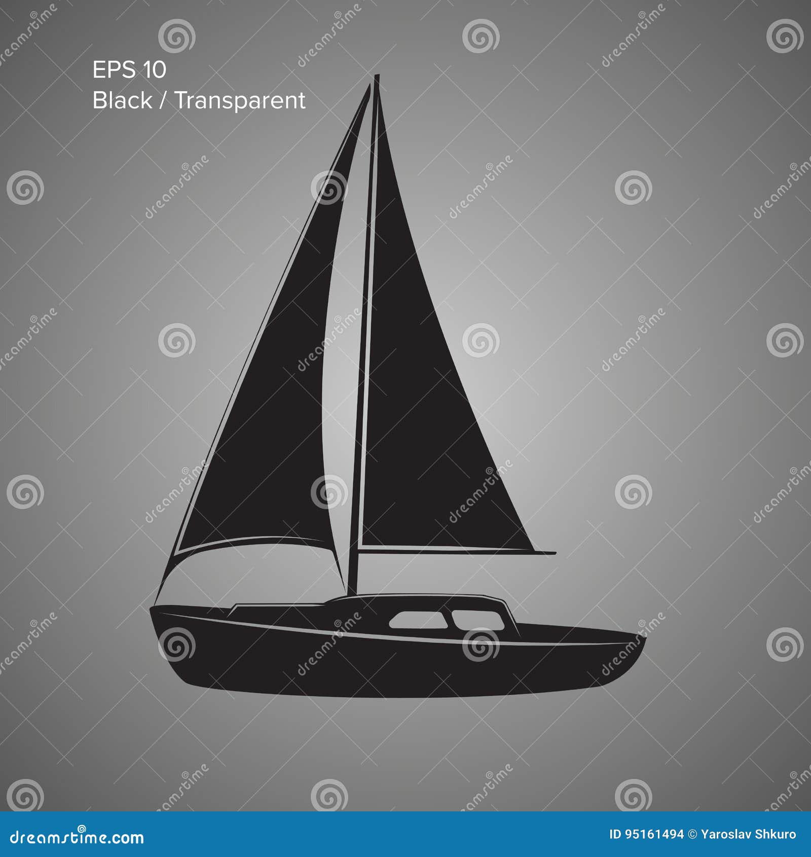 Small Sailboat Vector Icon. Small Boat with Sail Stock Vector ...