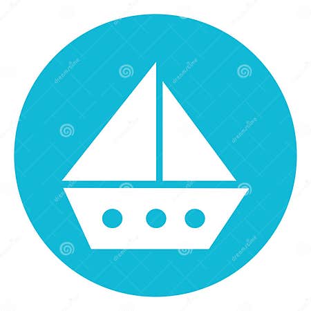 Small Sailing Ship, Icon Icon Stock Vector - Illustration of river ...