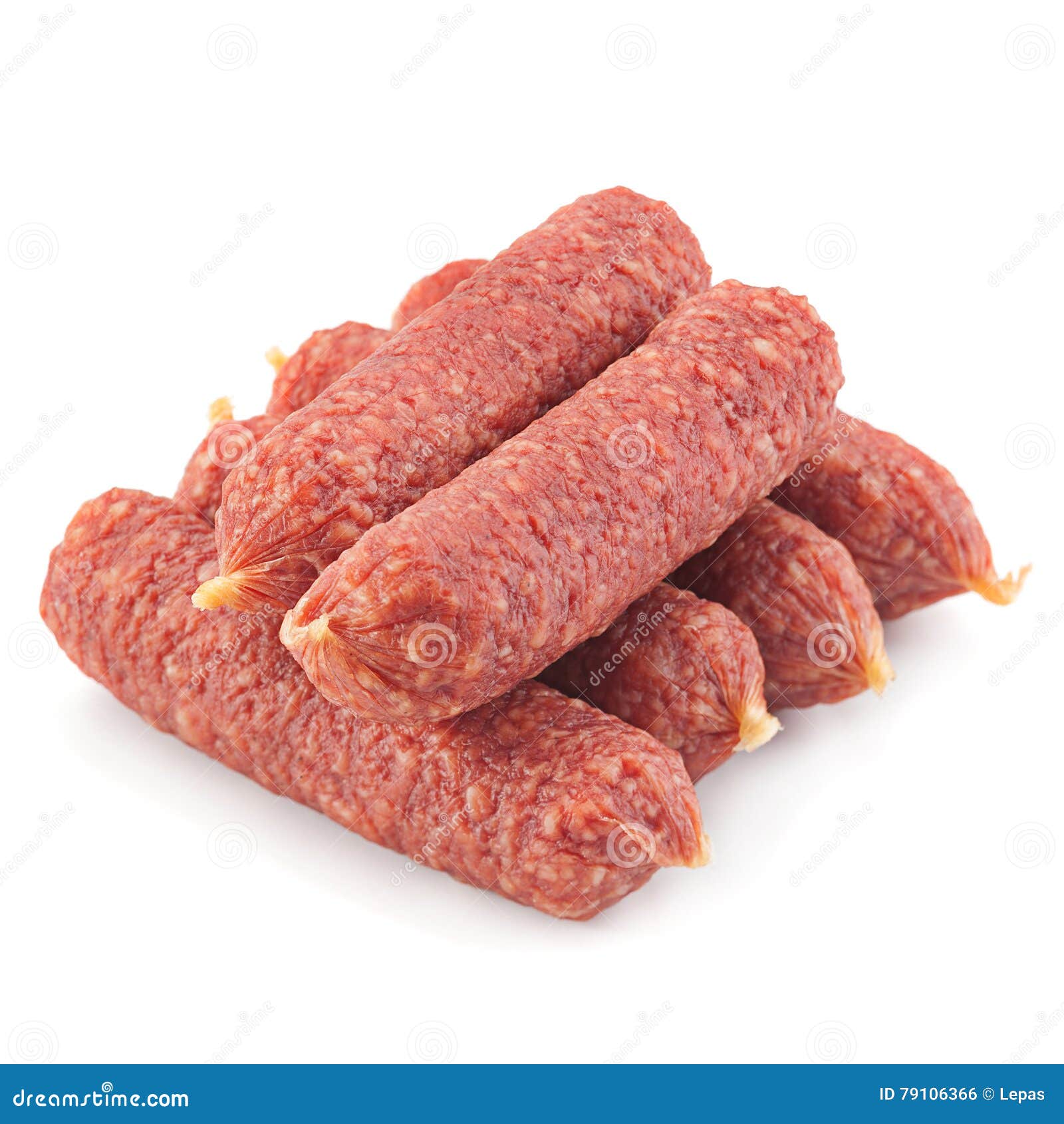Small salami sausage slice stock photo. Image of meat - 79106366