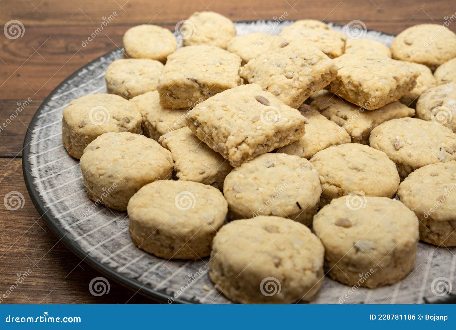 Small salty pastry snacks stock photo. Image of food - 228781186