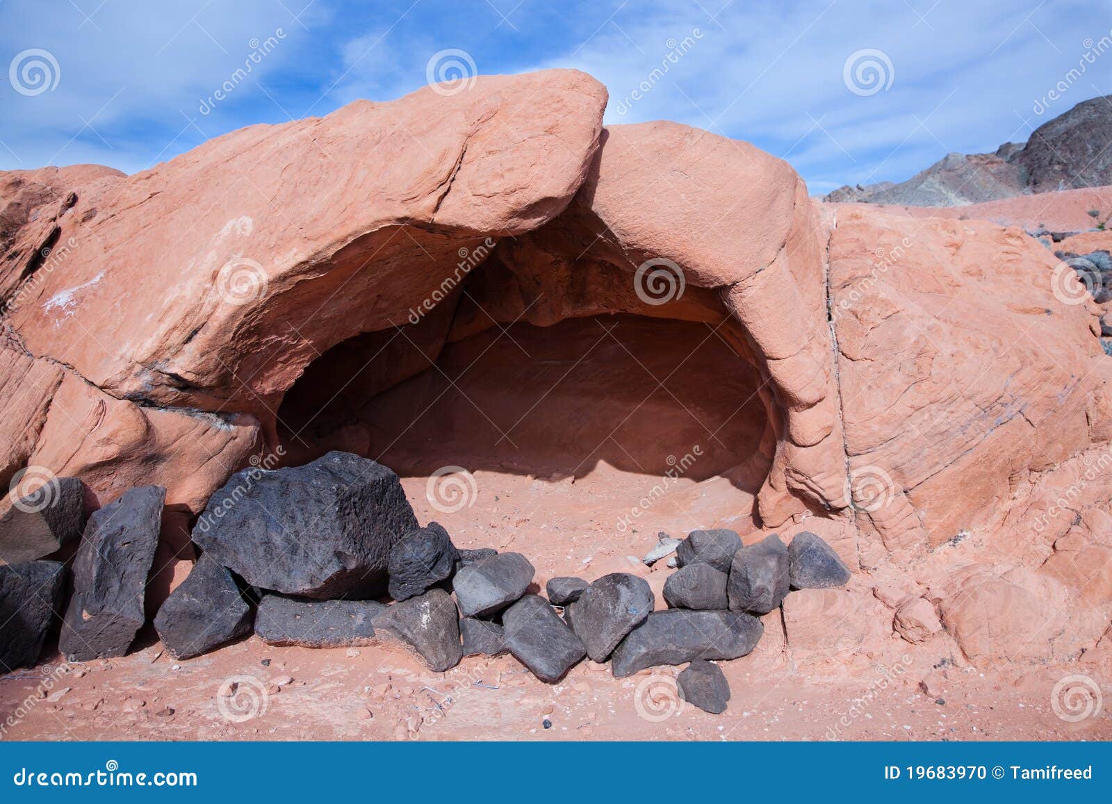 Small Sandstone Cave stock photo. Image of erosion, orange - 19683970